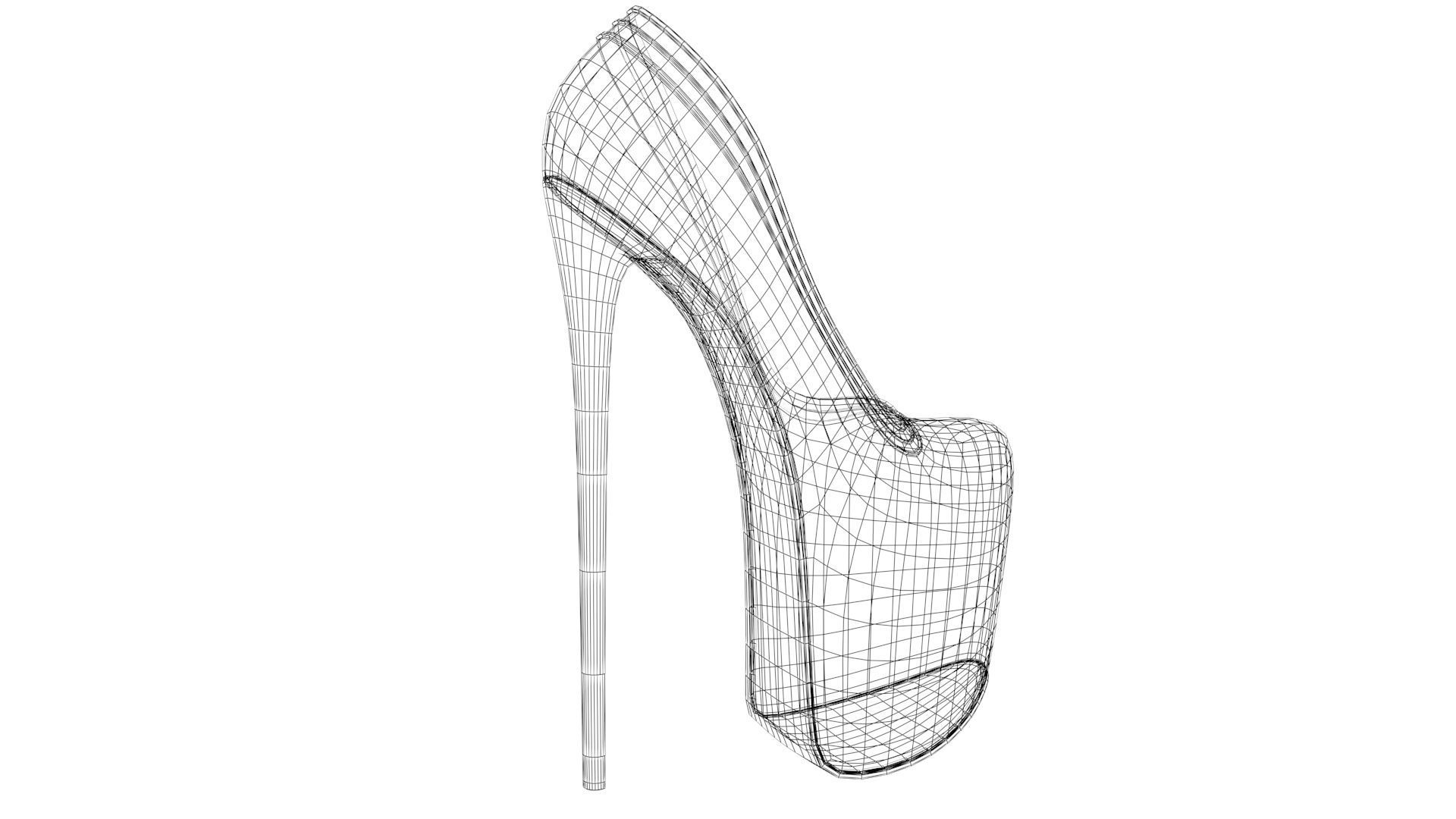3D high heels shoe free 3D model | CGTrader