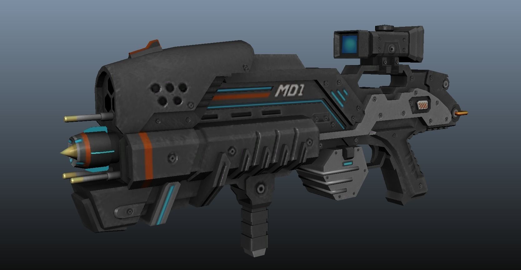 3D model Beam Machine Gun Level 4 VR / AR / low-poly | CGTrader