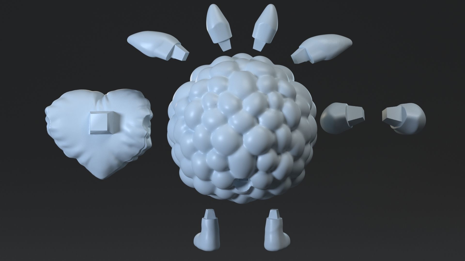 Valentines Day present - Palworld Lamball free 3D model 3D printable ...