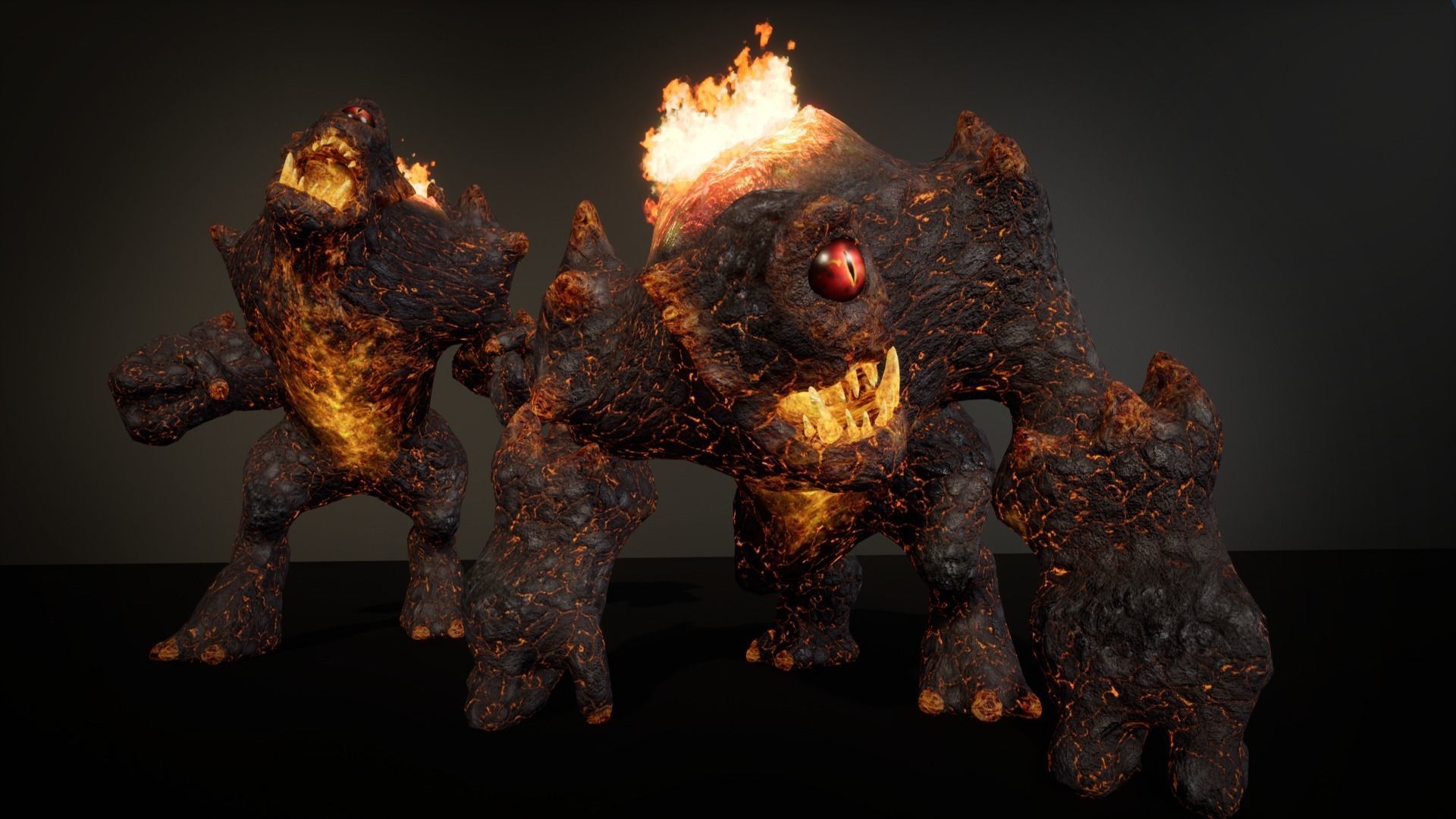 3D model Hell Cyclop Low-poly game engine ready 3D model VR / AR / low ...