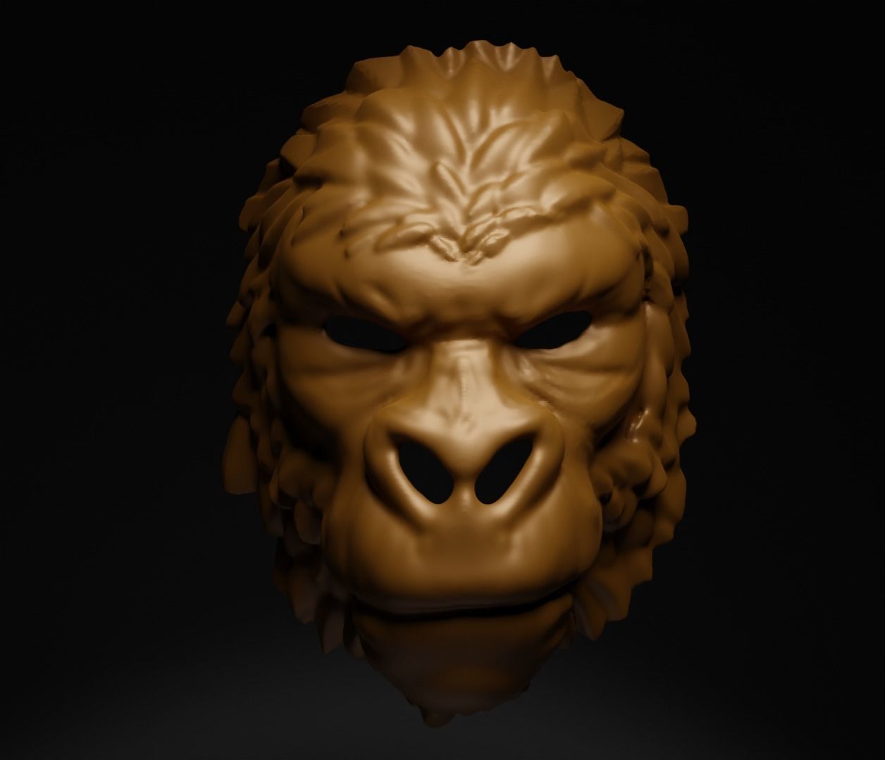 King Kong - Gorilla Costume Face Mask 3D model 3D printable | CGTrader