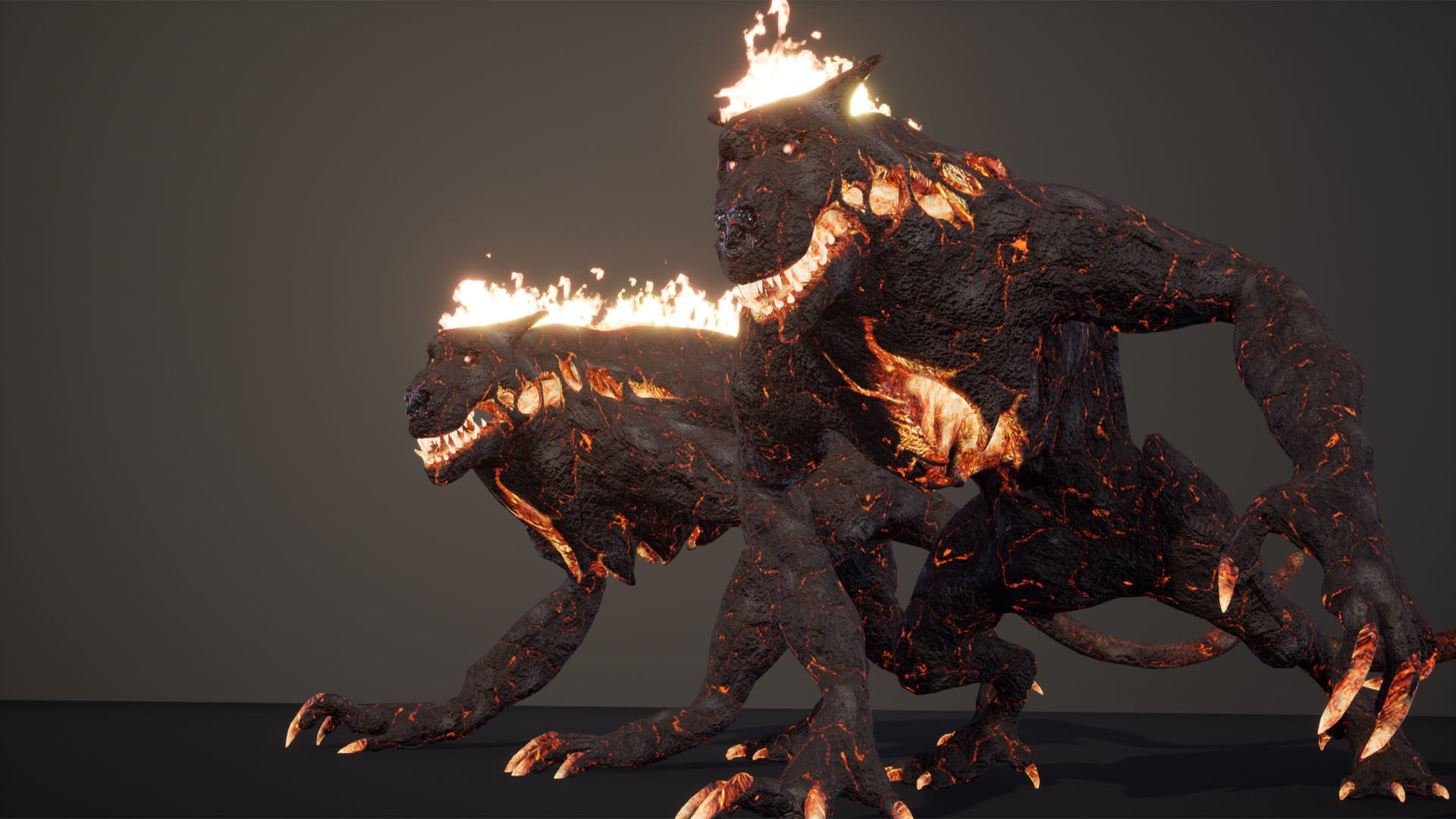 3D model Hell Hound Low-poly game engine ready 3D model VR / AR / low ...