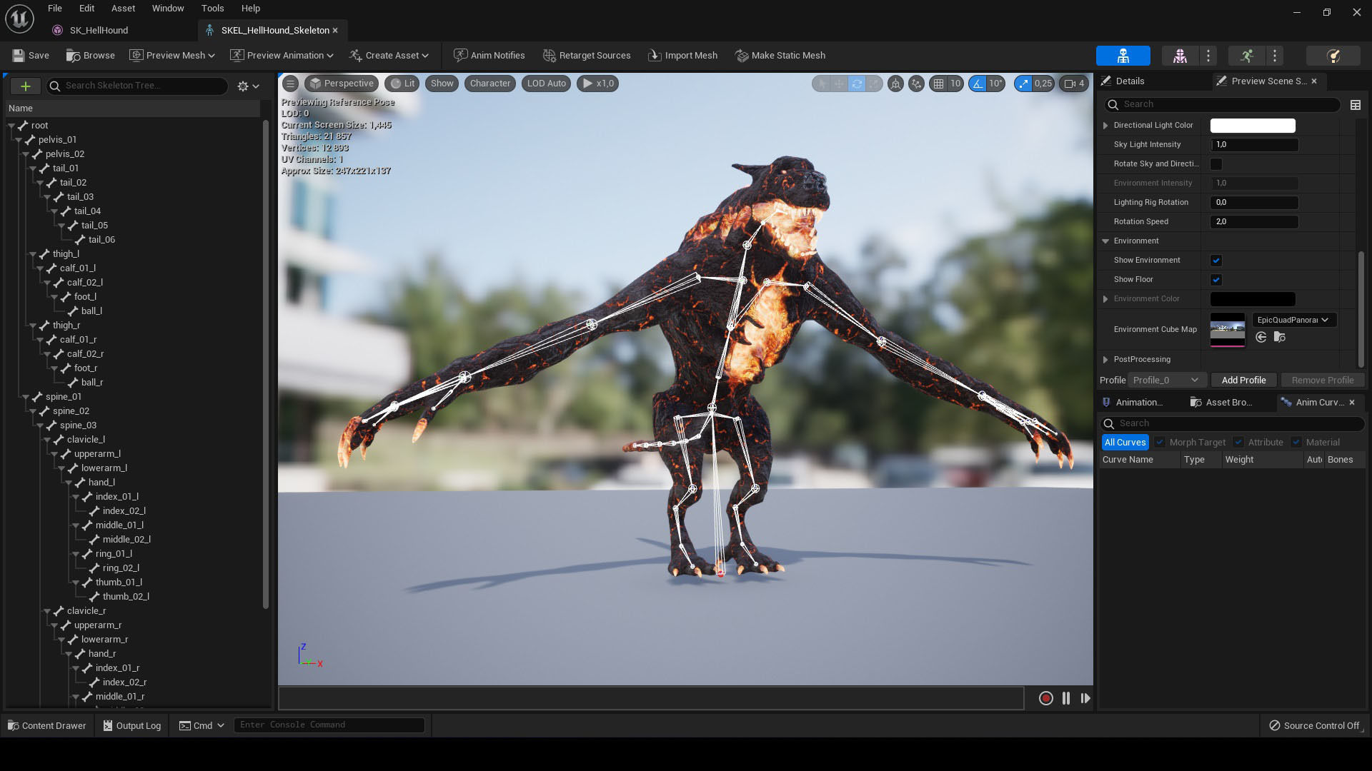 3D model Hell Hound Low-poly game engine ready 3D model VR / AR / low ...