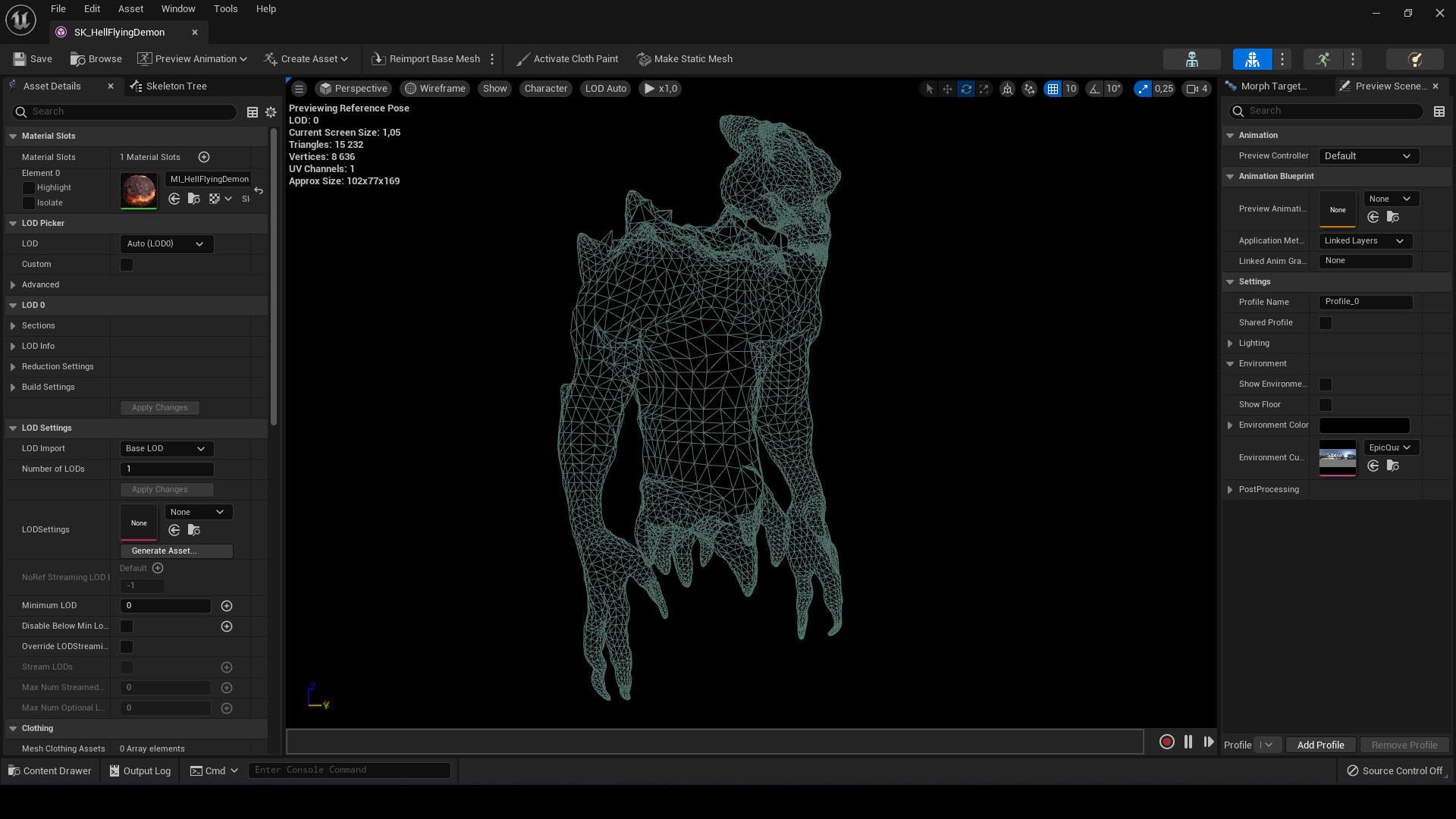 3D model Hell Flying Demon Low-poly game engine ready 3D model VR / AR ...