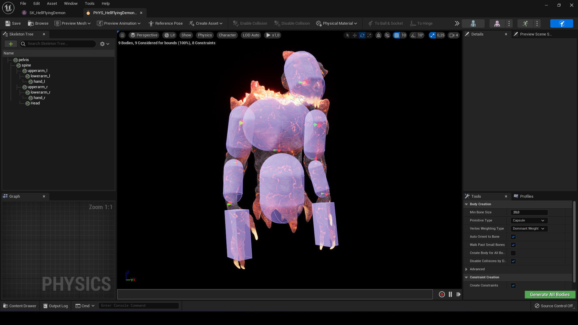 3D model Hell Flying Demon Low-poly game engine ready 3D model VR / AR ...