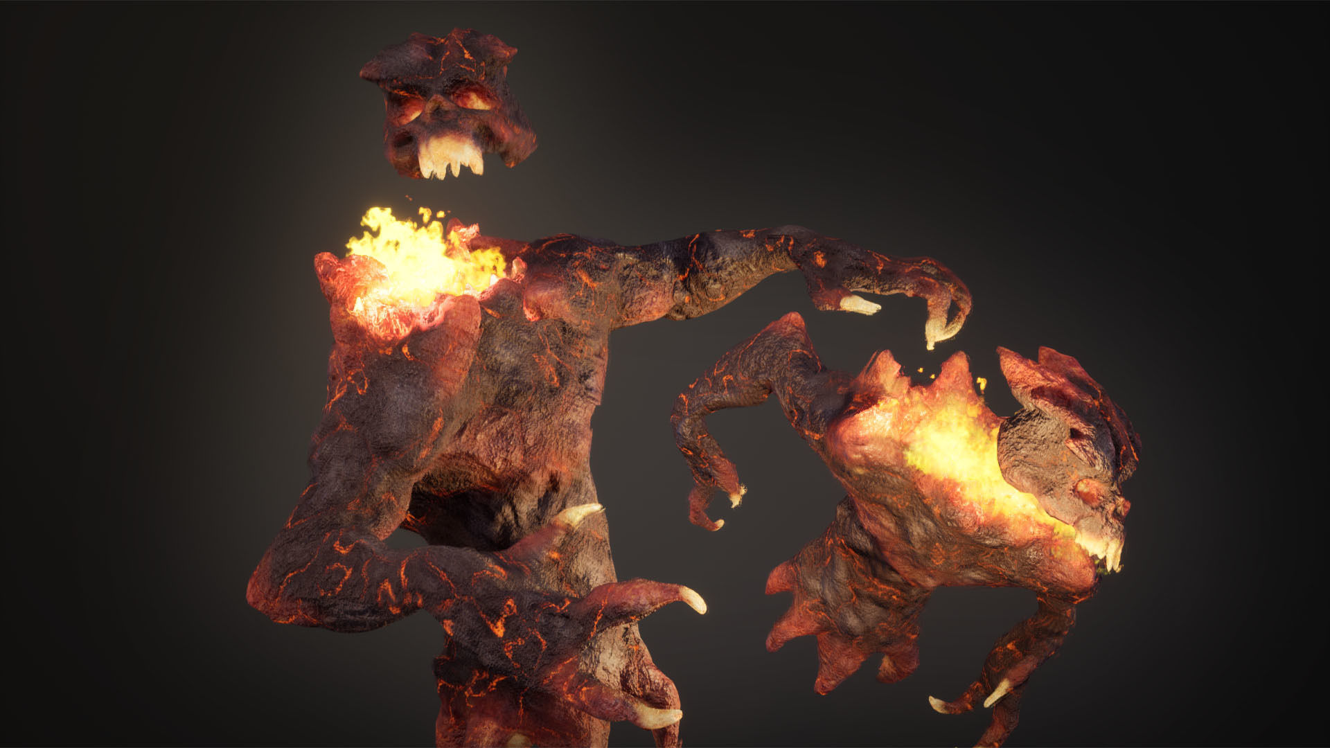 3D model Hell Flying Demon Low-poly game engine ready 3D model VR / AR ...