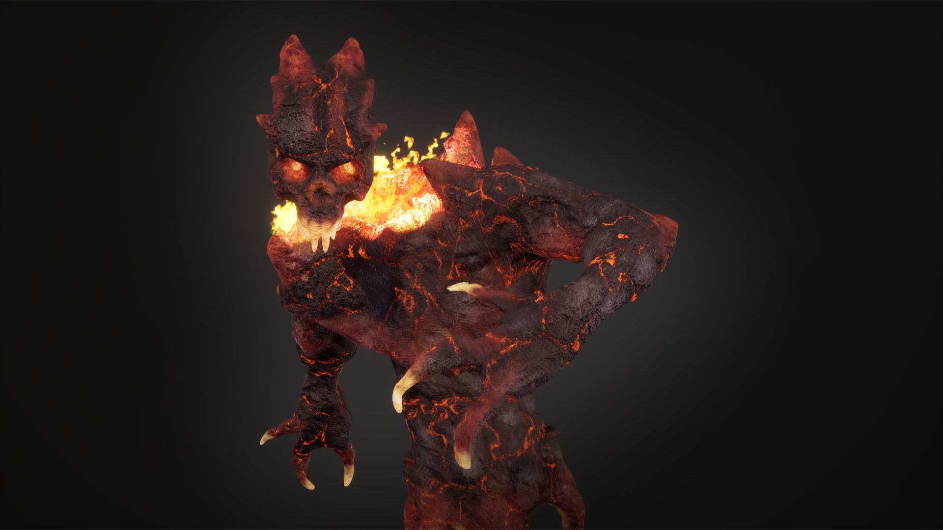 3D model Hell Flying Demon Low-poly game engine ready 3D model VR / AR ...