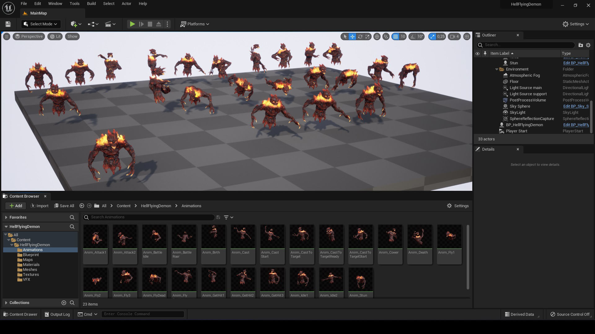 3D model Hell Flying Demon Low-poly game engine ready 3D model VR / AR ...