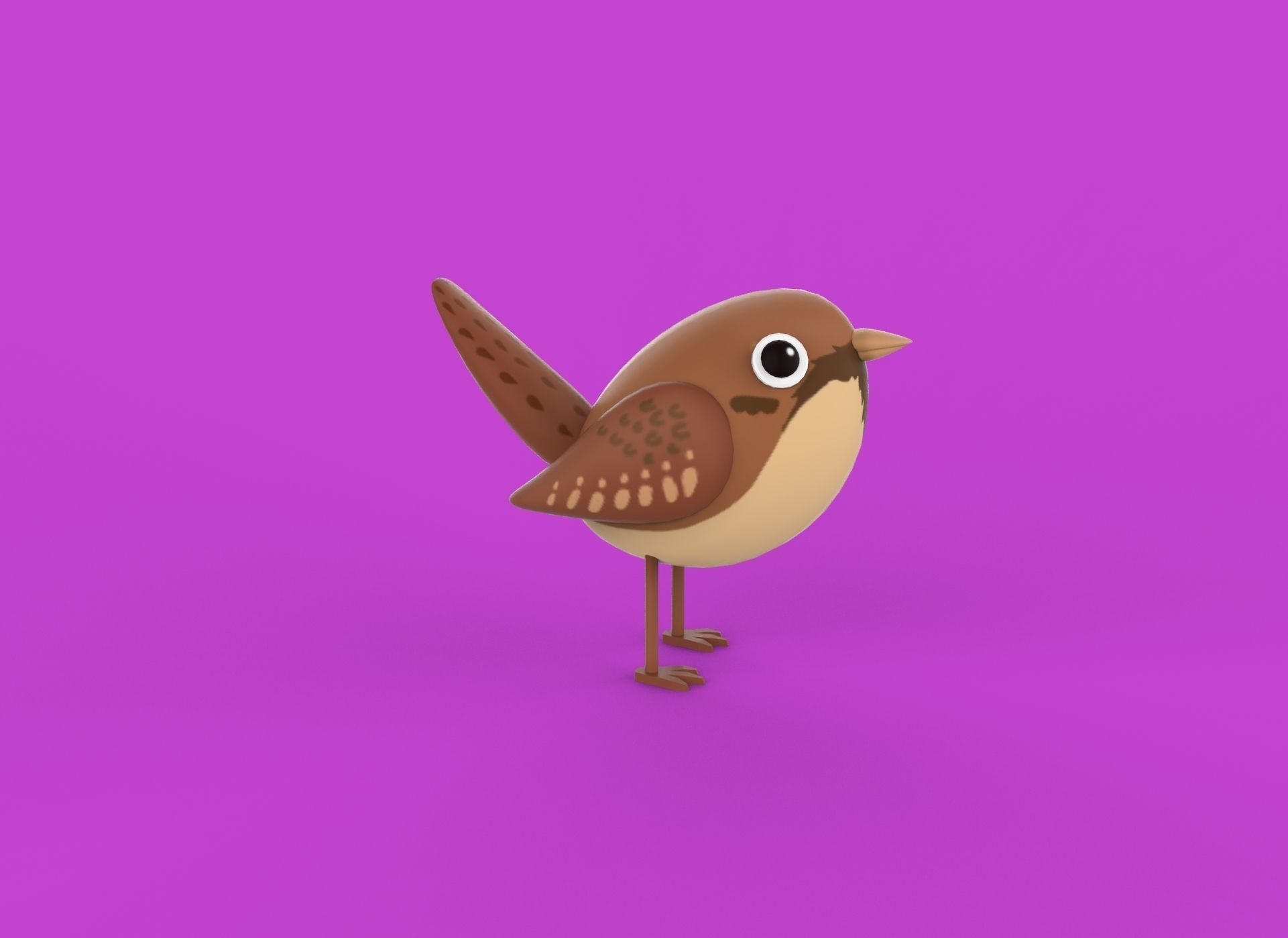 3D model Stylized Cute - Sparrow Bird VR / AR / low-poly | CGTrader