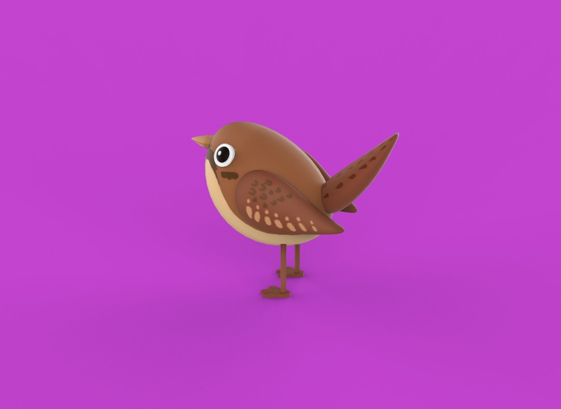 3D model Stylized Cute - Sparrow Bird VR / AR / low-poly | CGTrader