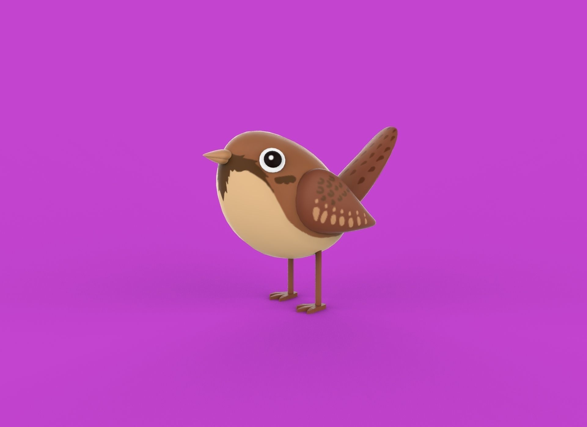 3D model Stylized Cute - Sparrow Bird VR / AR / low-poly | CGTrader