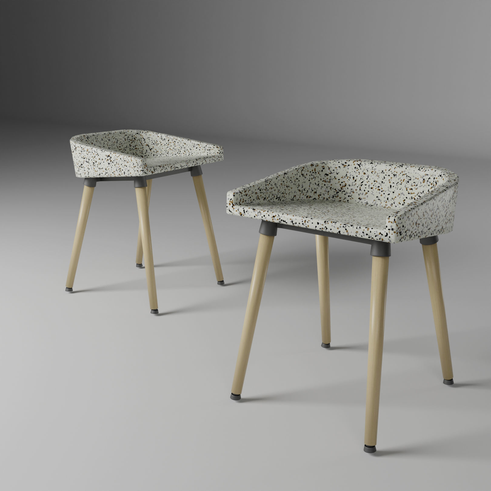 Terrazzo chair by Thamrongchai 3D model 3D model | CGTrader