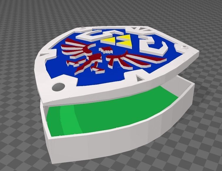 ZELDA HYLIAN SHIELD BOX 3D model 3D printable | CGTrader