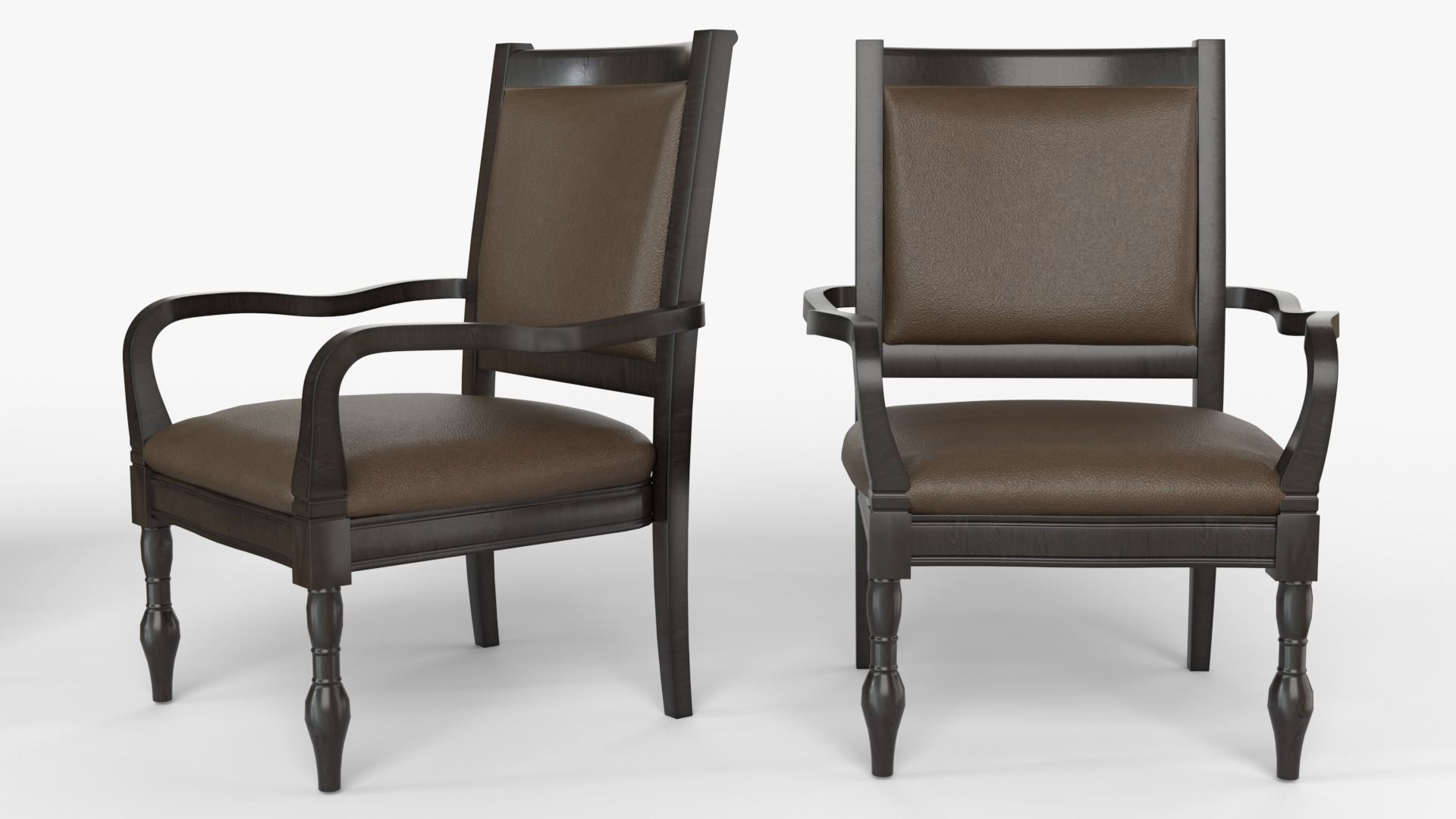 Black Chess and Pedestal Game Table and Chairs 3D model | CGTrader