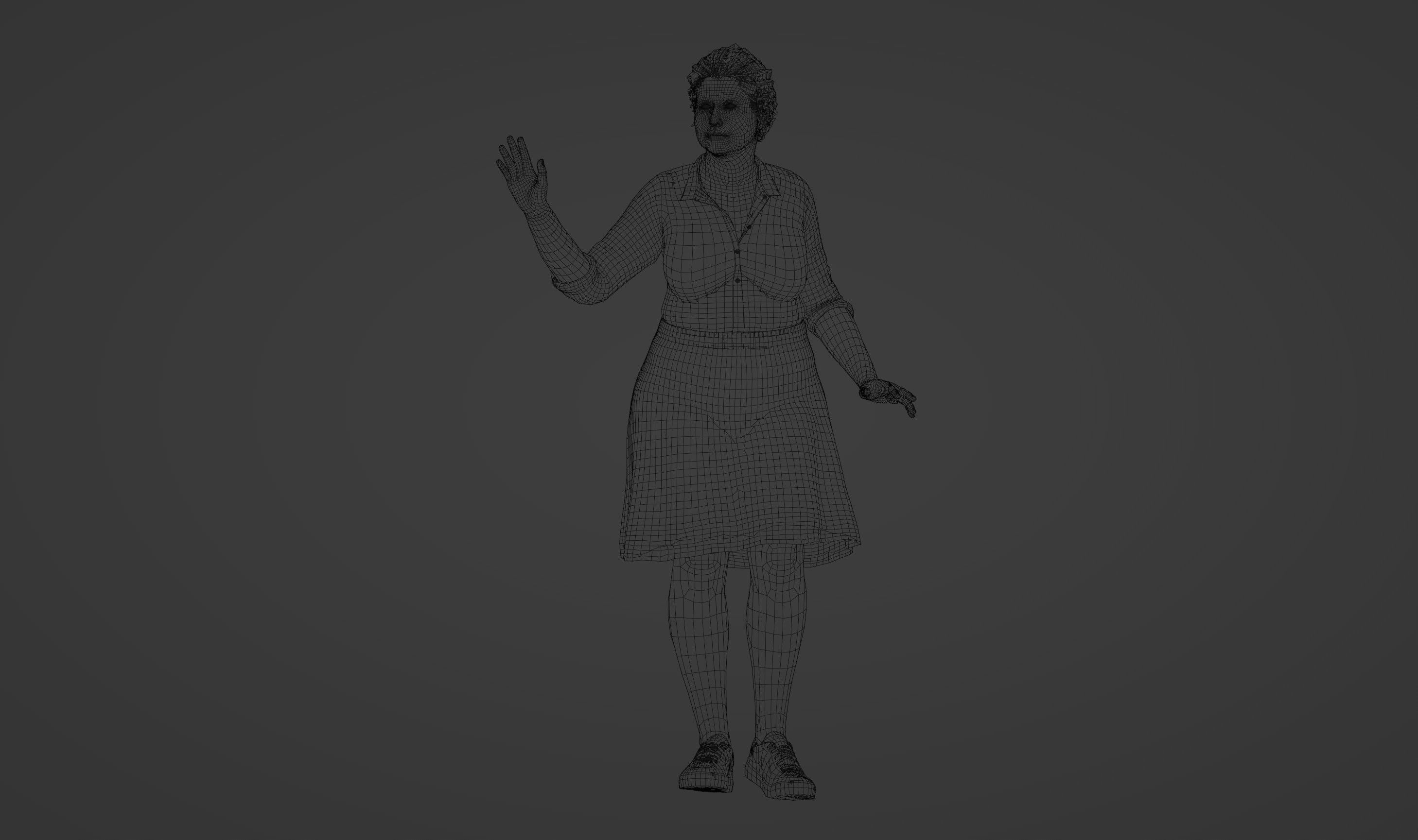 Realistic Sad Granny 3D model | CGTrader