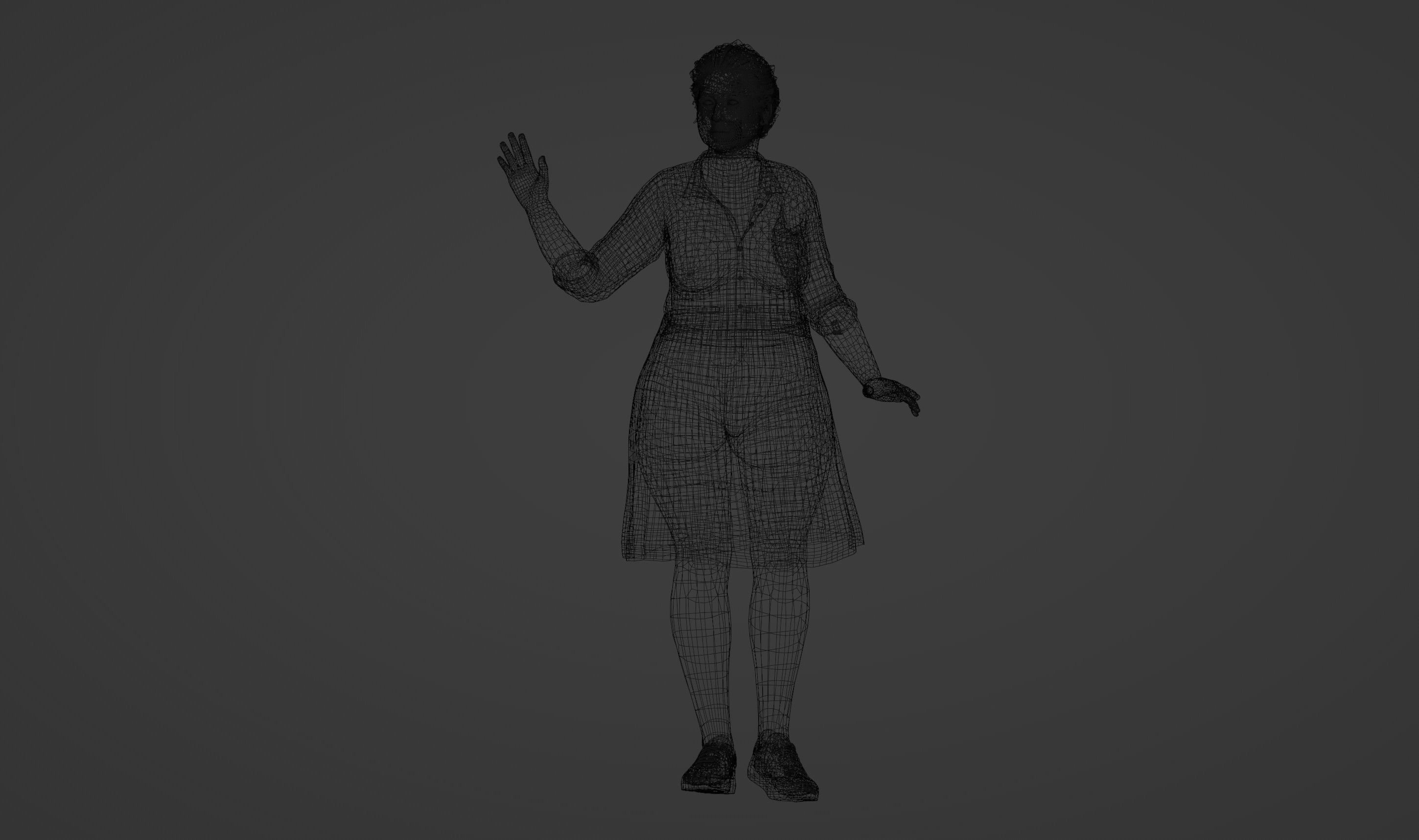 Realistic Sad Granny 3D model | CGTrader