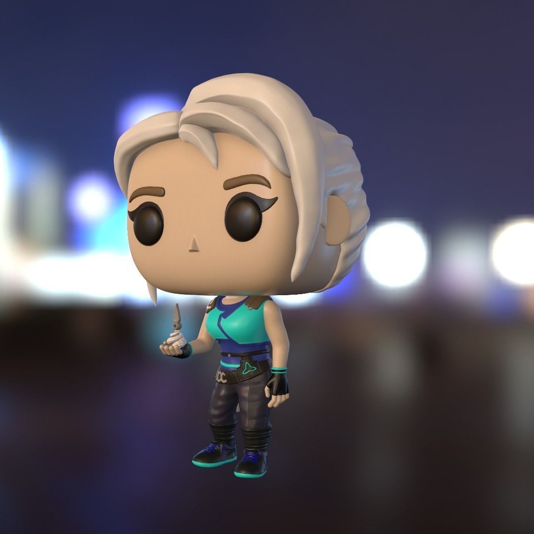 Funko Jett - Valorant 3D model 3D printable | CGTrader