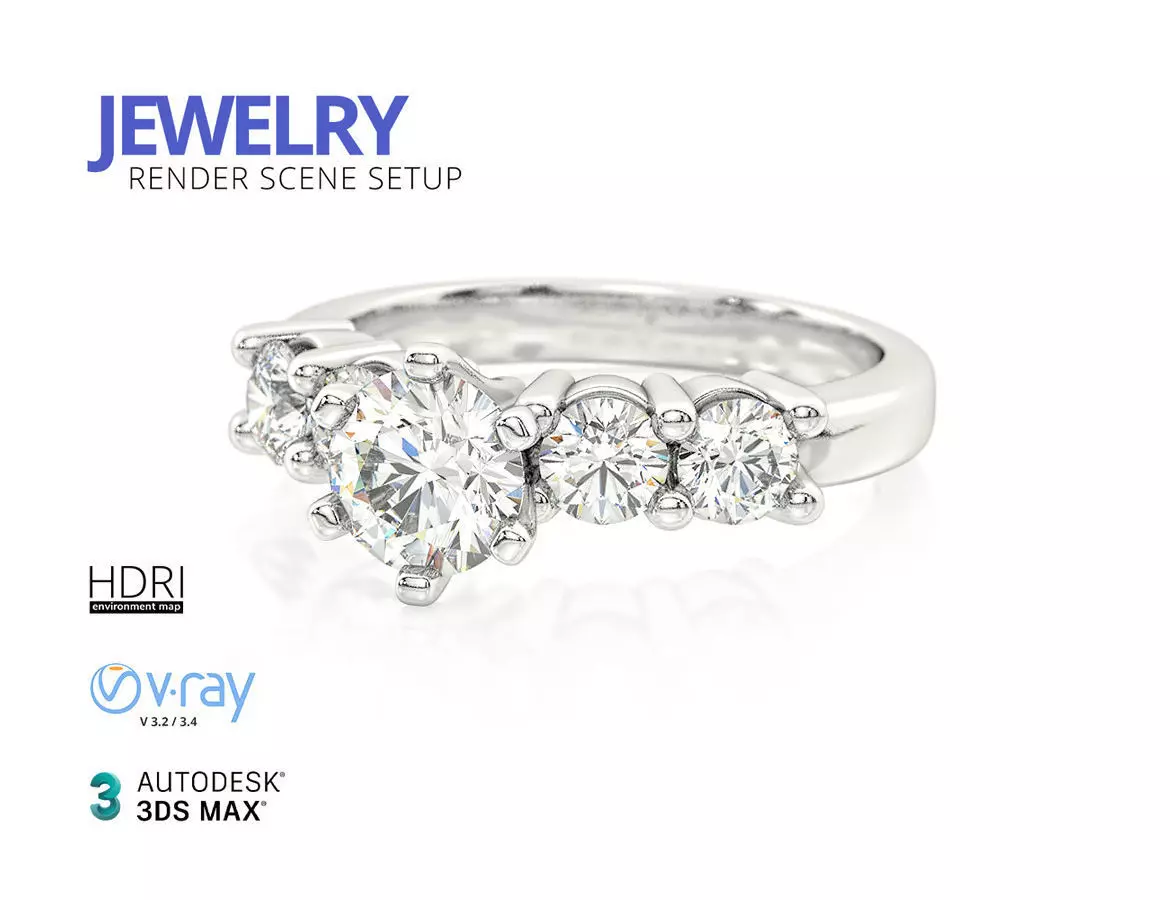 Jewelry 3D Rendering Scene Setup for 3ds Max and V-Ray 3D model | CGTrader
