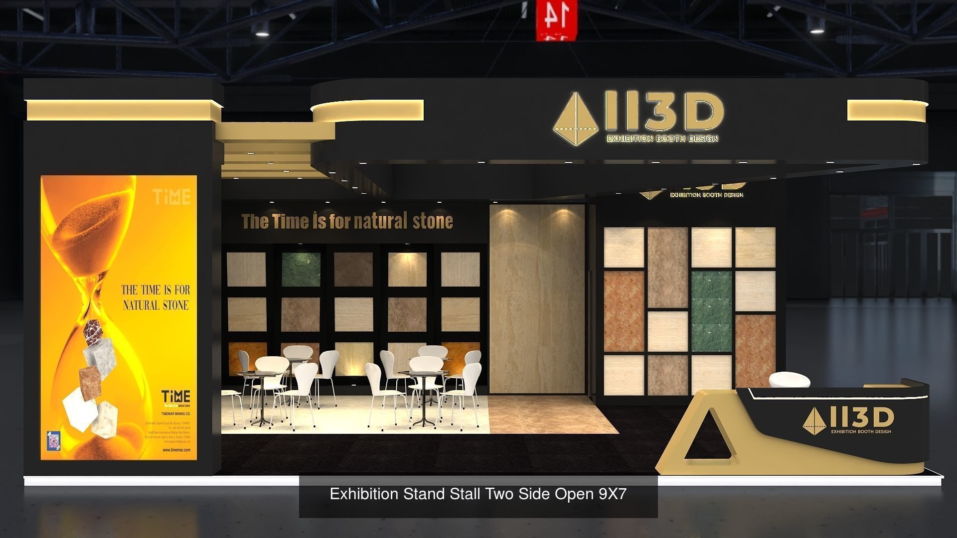 Two Side Open Exhibition Booth Collection Vray | CGTrader