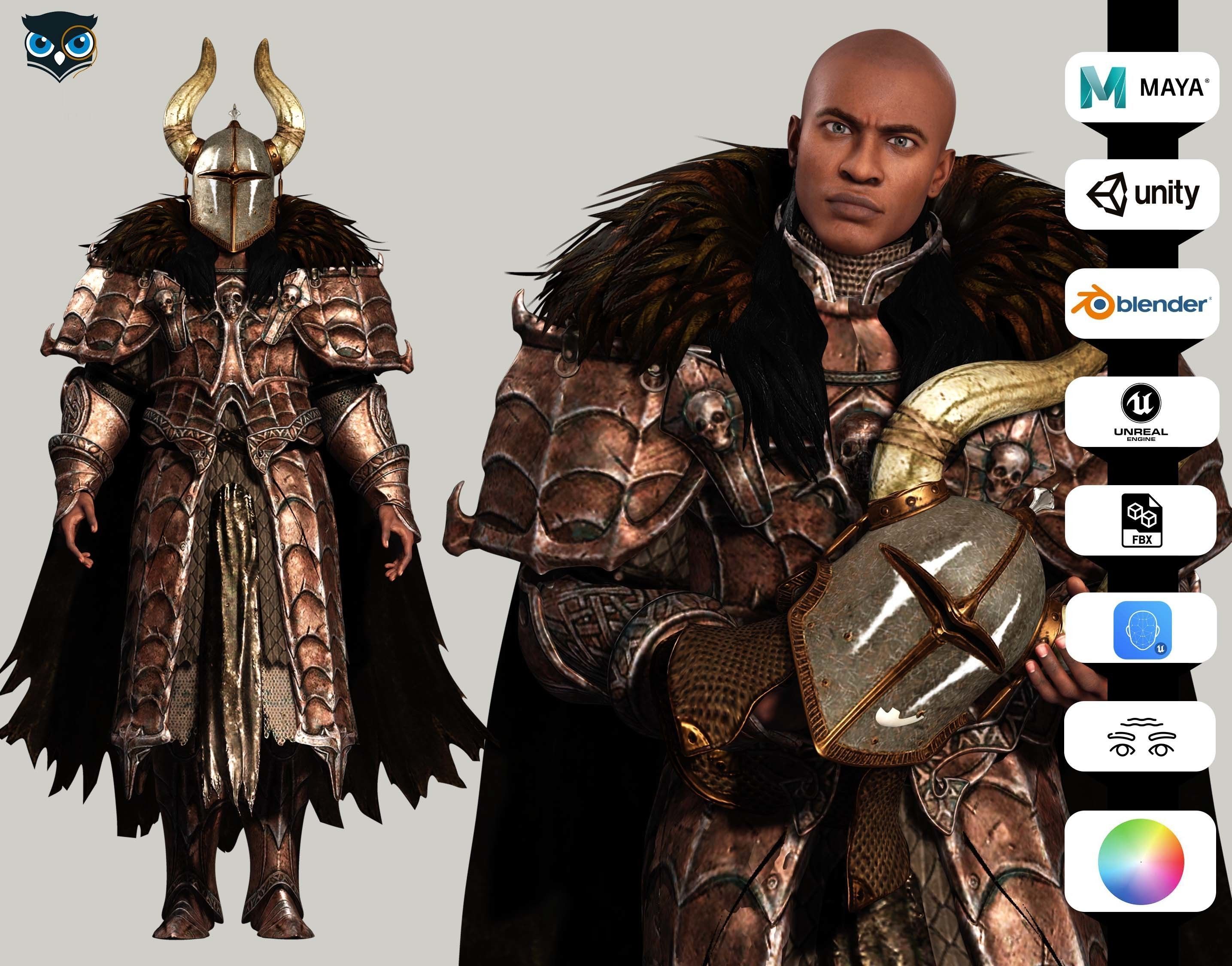 3D model Marcus - Guardian of Thrones Game-Ready Character VR / AR ...