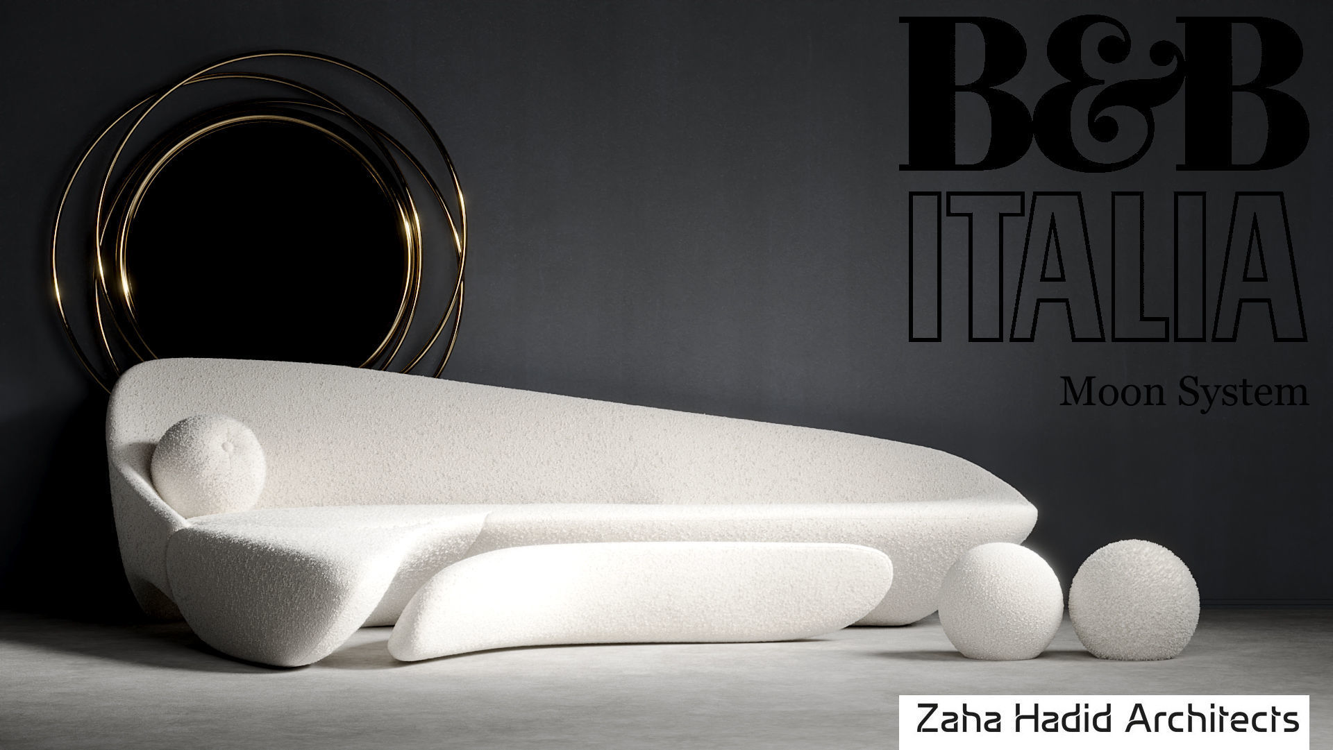 3D model Moon System - Sofa - Boucle - B AND B Italia VR / AR / low ...