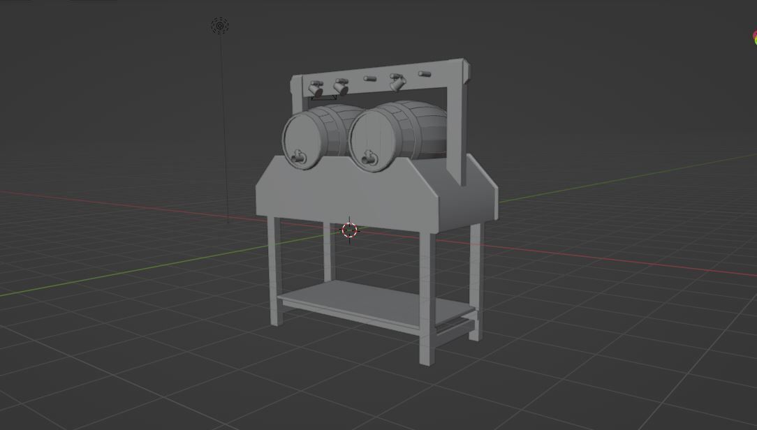 3D model Barrel Stand VR / AR / low-poly | CGTrader