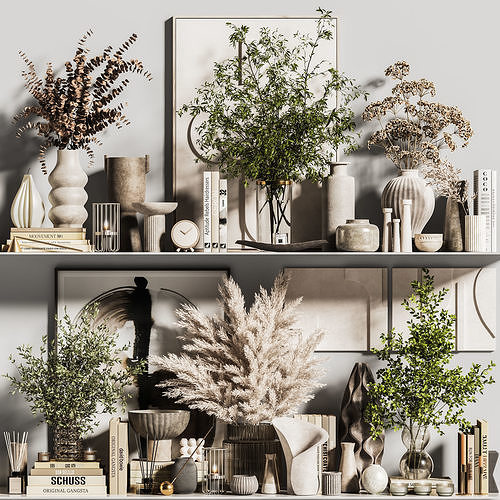 Decorative Set 86 3d Model Cgtrader