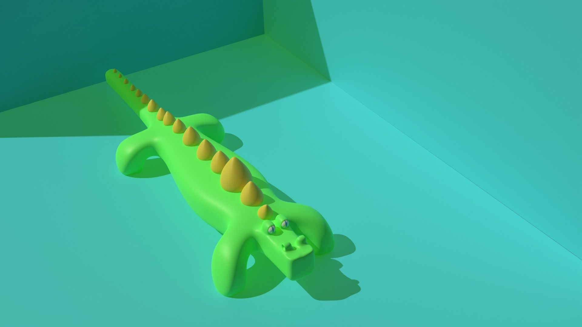 3D model Cartoony Pastel Crocodile VR / AR / low-poly | CGTrader