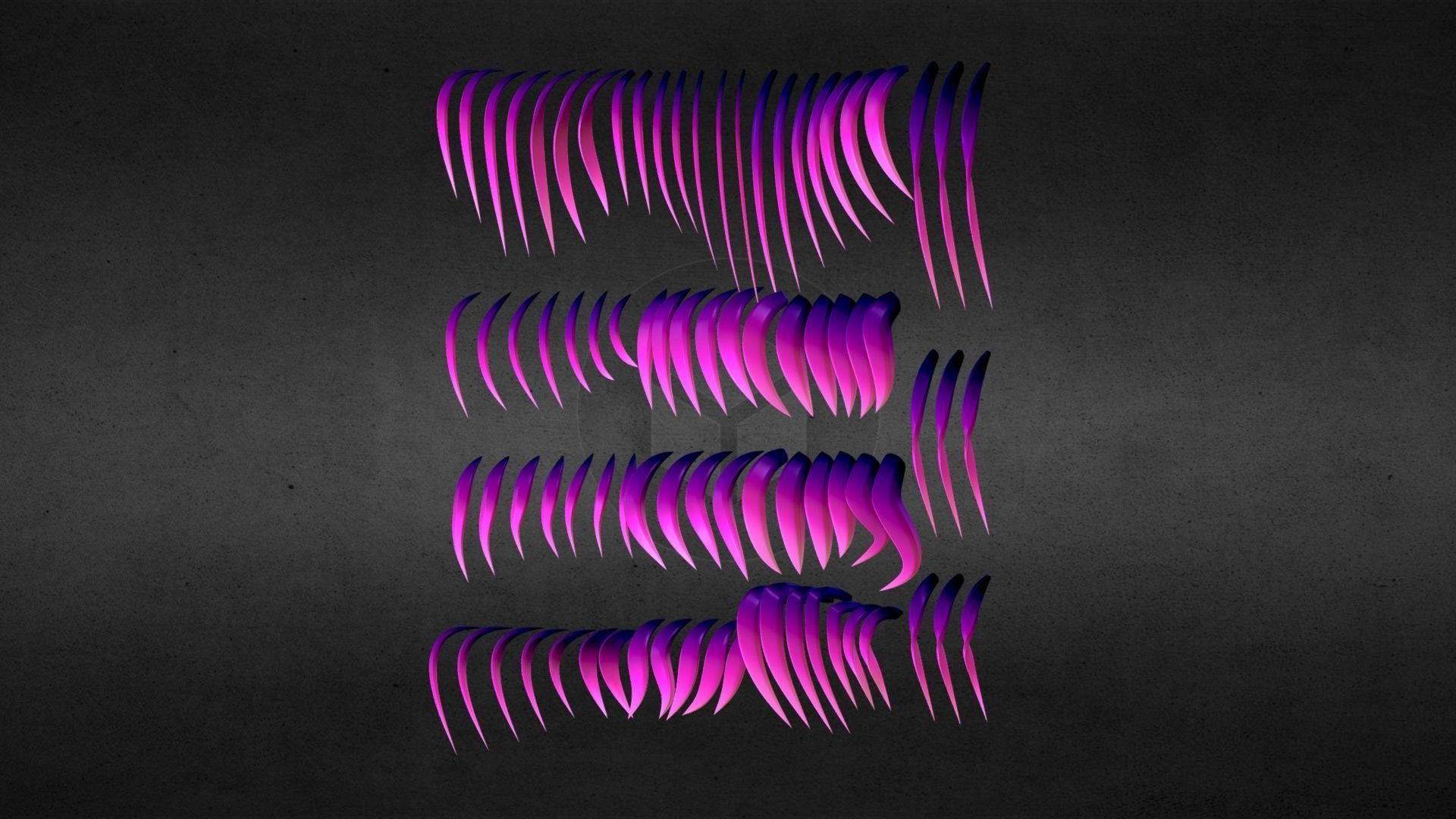 Hair curve meshes 3D model | CGTrader