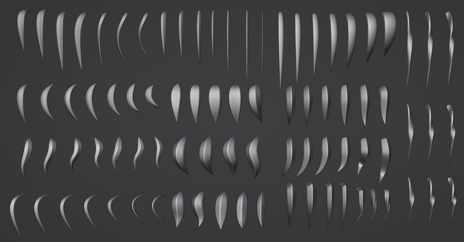 Hair curve meshes 3D model | CGTrader