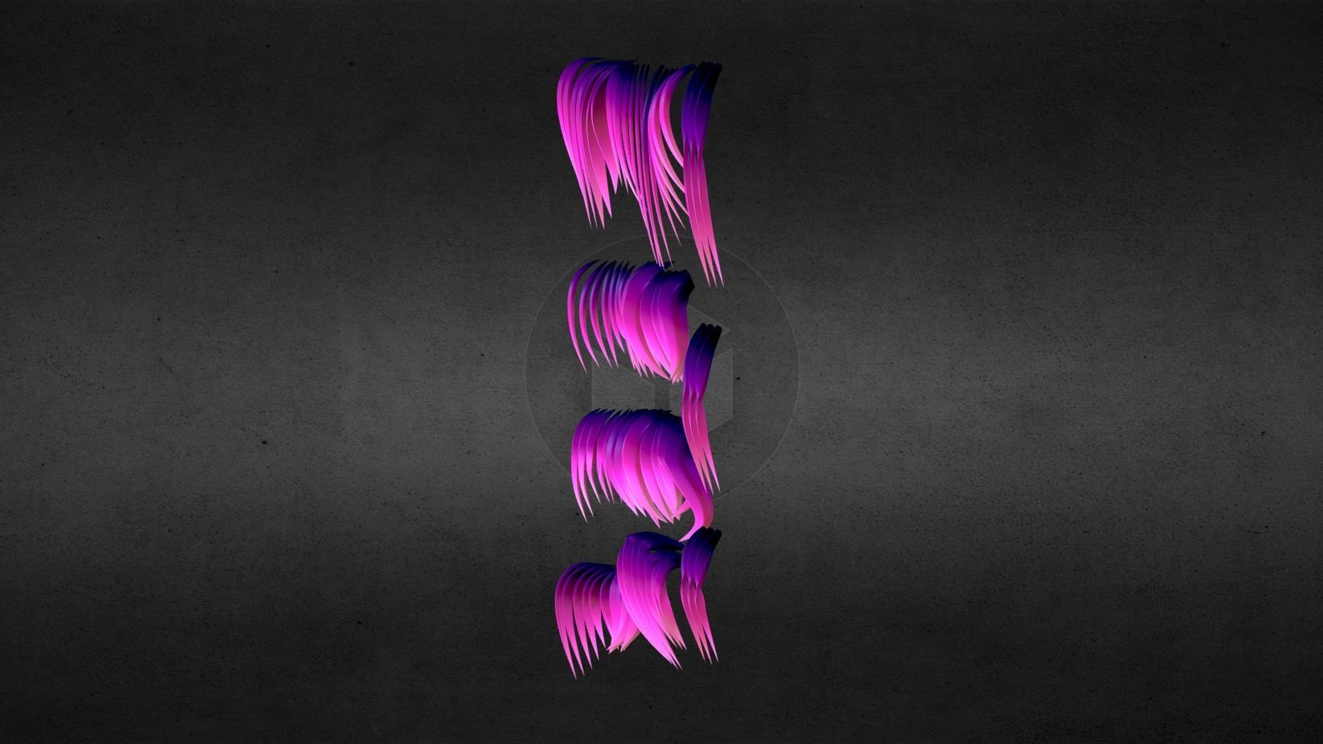 Hair curve meshes 3D model | CGTrader