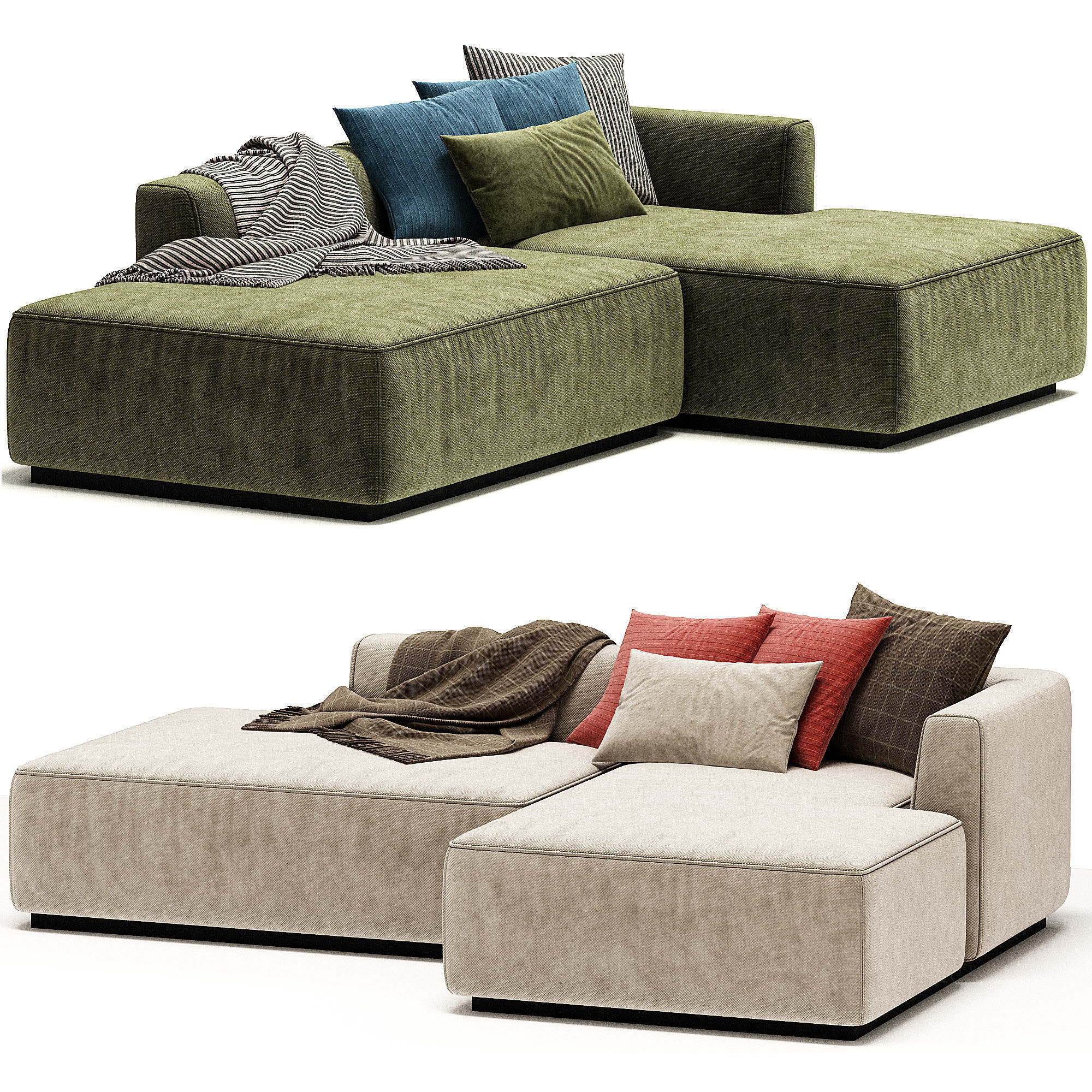 Laredoute Sofa Hoekbank XL Bouclette Jacopo 3D model | CGTrader