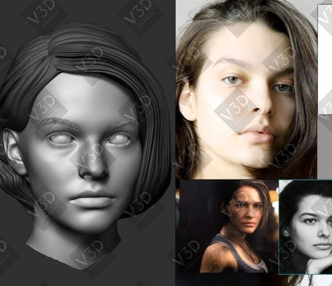 Jill Valentine - Resident Evil - V3D 3D model 3D printable | CGTrader