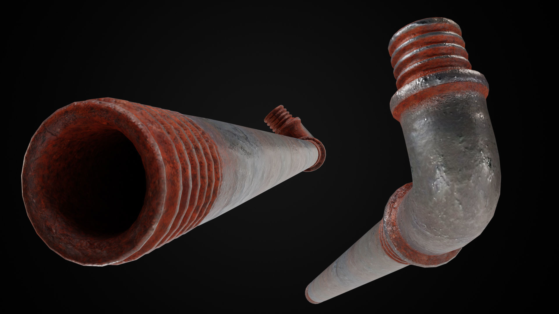 3D model Pipe weapon rusty for game asset VR / AR / low-poly | CGTrader