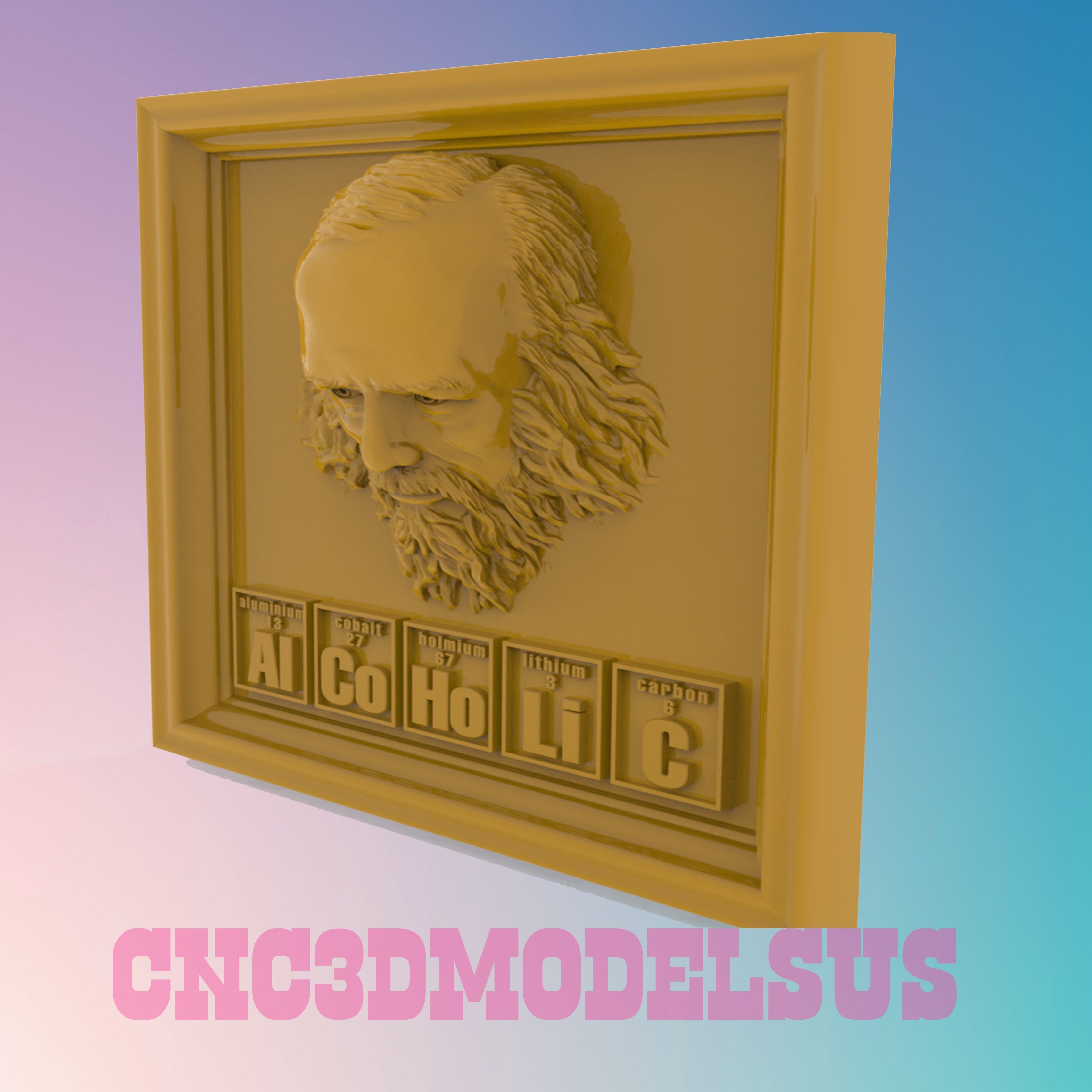 alcoholic 3D MODEL STL FILE FOR CNC ROUTER LASER 3D model 3D printable ...