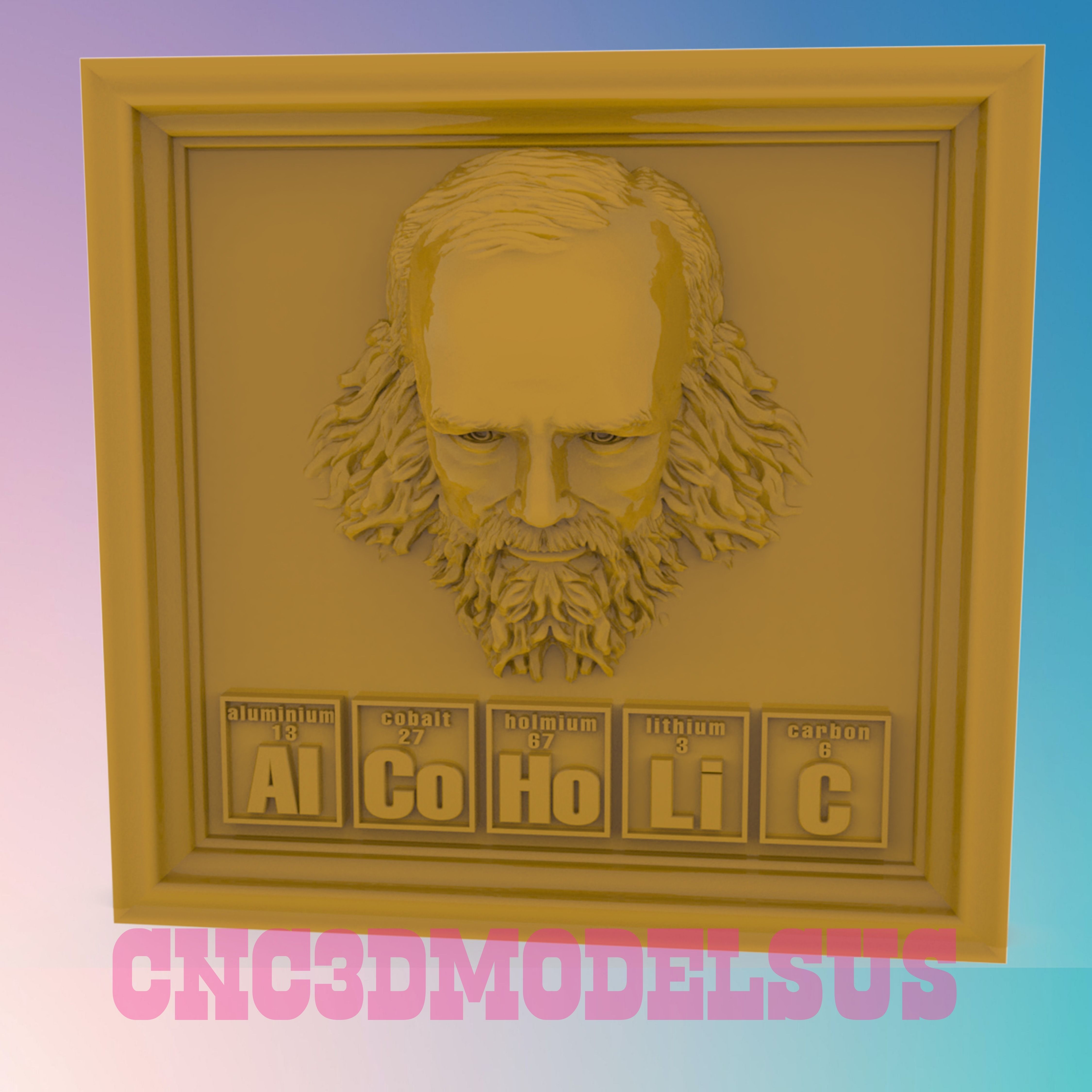 alcoholic 3D MODEL STL FILE FOR CNC ROUTER LASER 3D model 3D printable ...