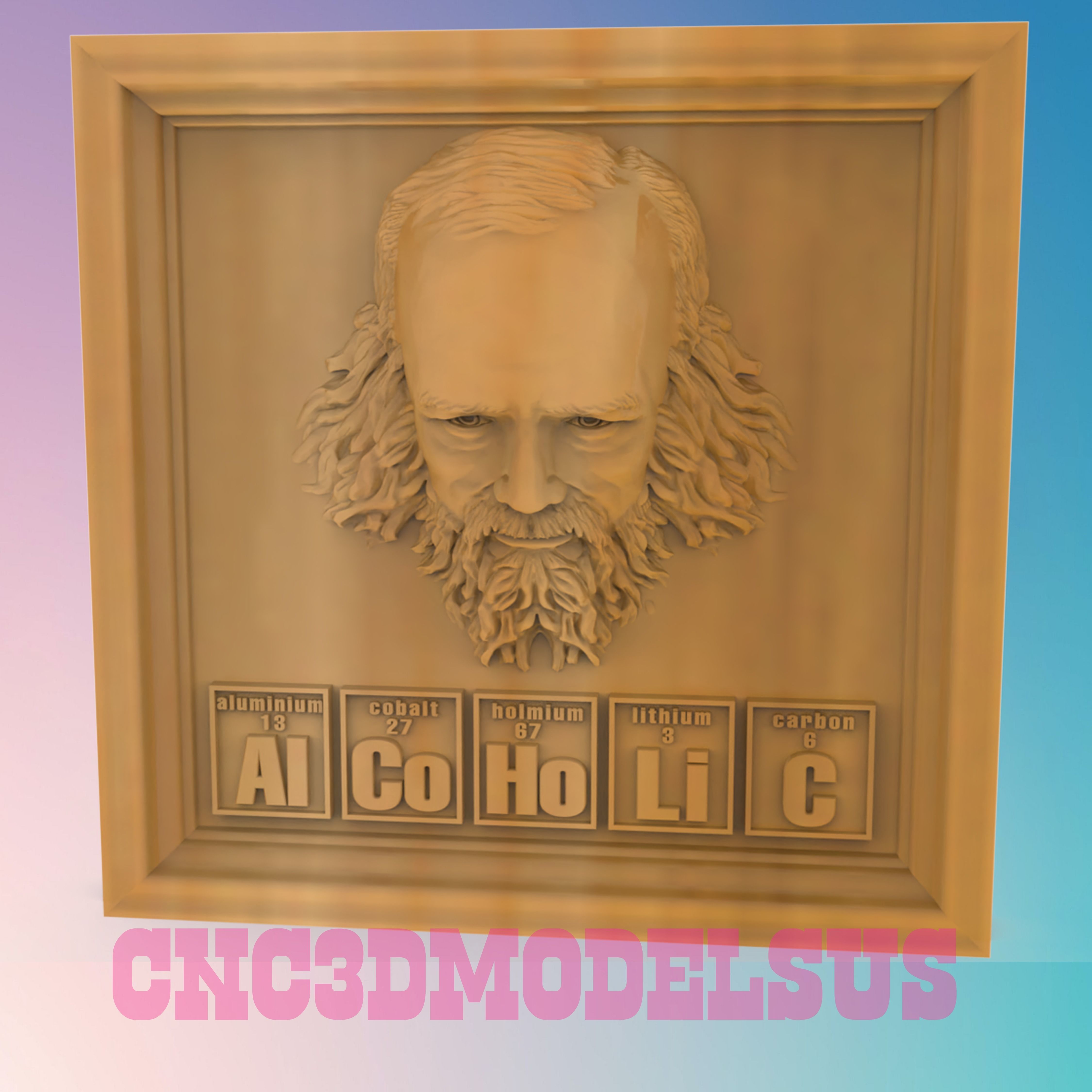 alcoholic 3D MODEL STL FILE FOR CNC ROUTER LASER 3D model 3D printable ...