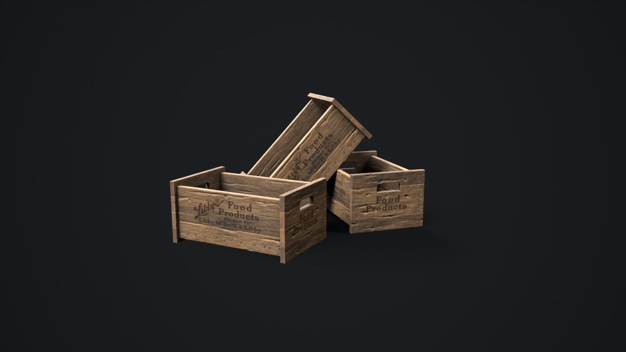 3D model Wooden Crate Props VR / AR / low-poly | CGTrader