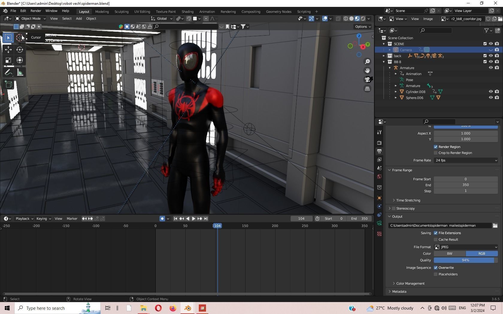 spider man animated like movie fbx blender file free VR / AR / low-poly ...