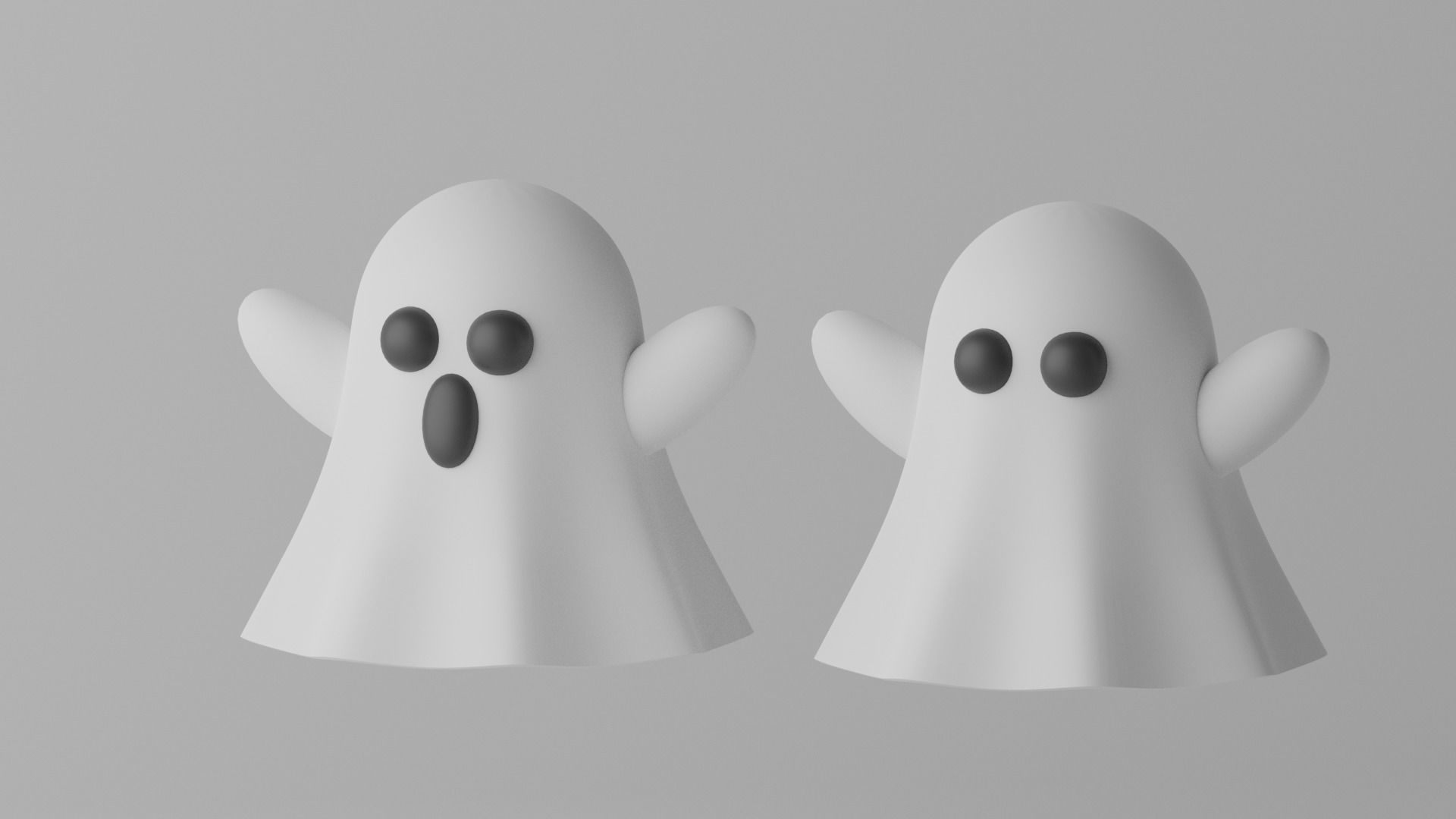 Cartoon Cute Ghost 3D model | CGTrader