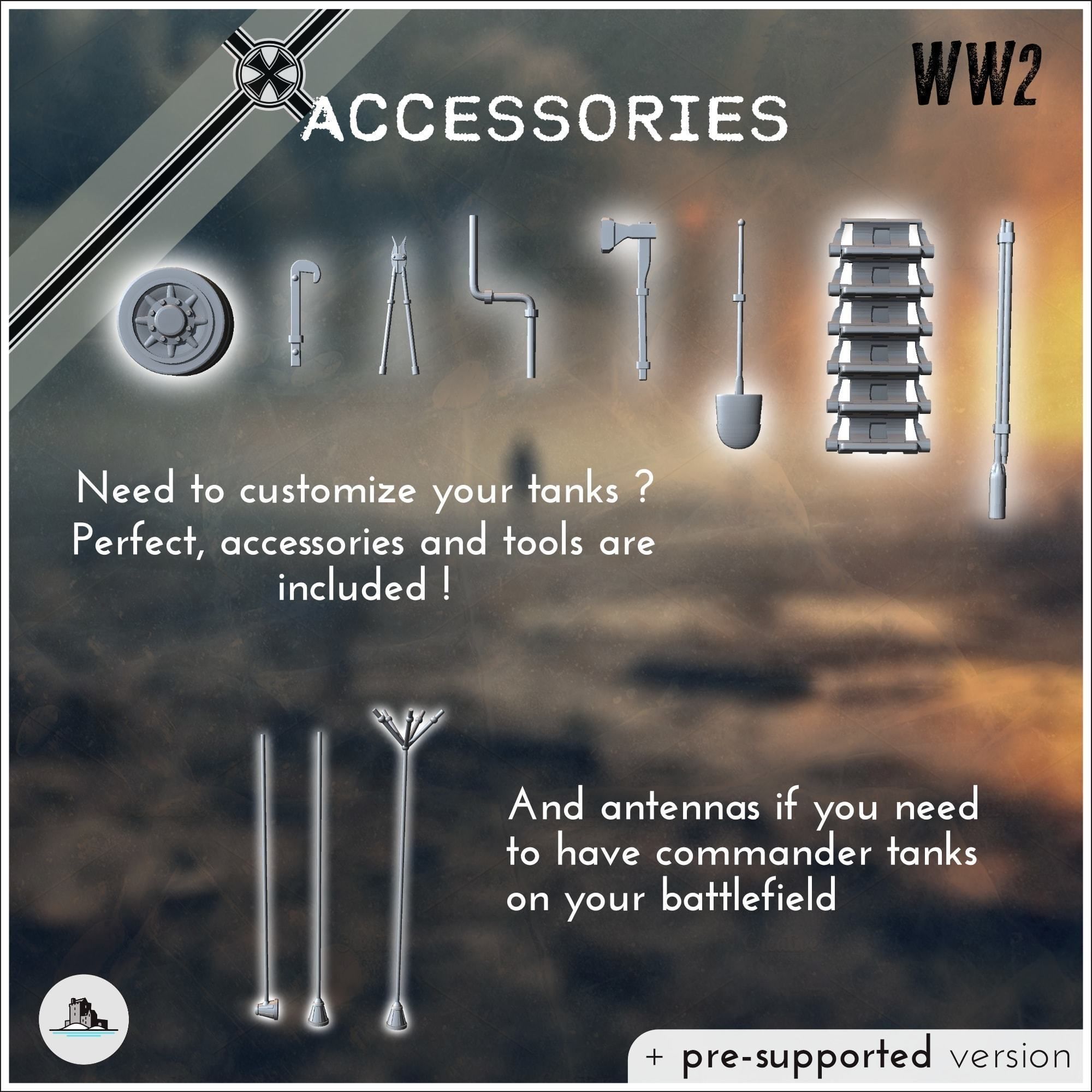 Sturmpanzer IV Stupa Brummbar infantry support gun - miniature 3D model ...