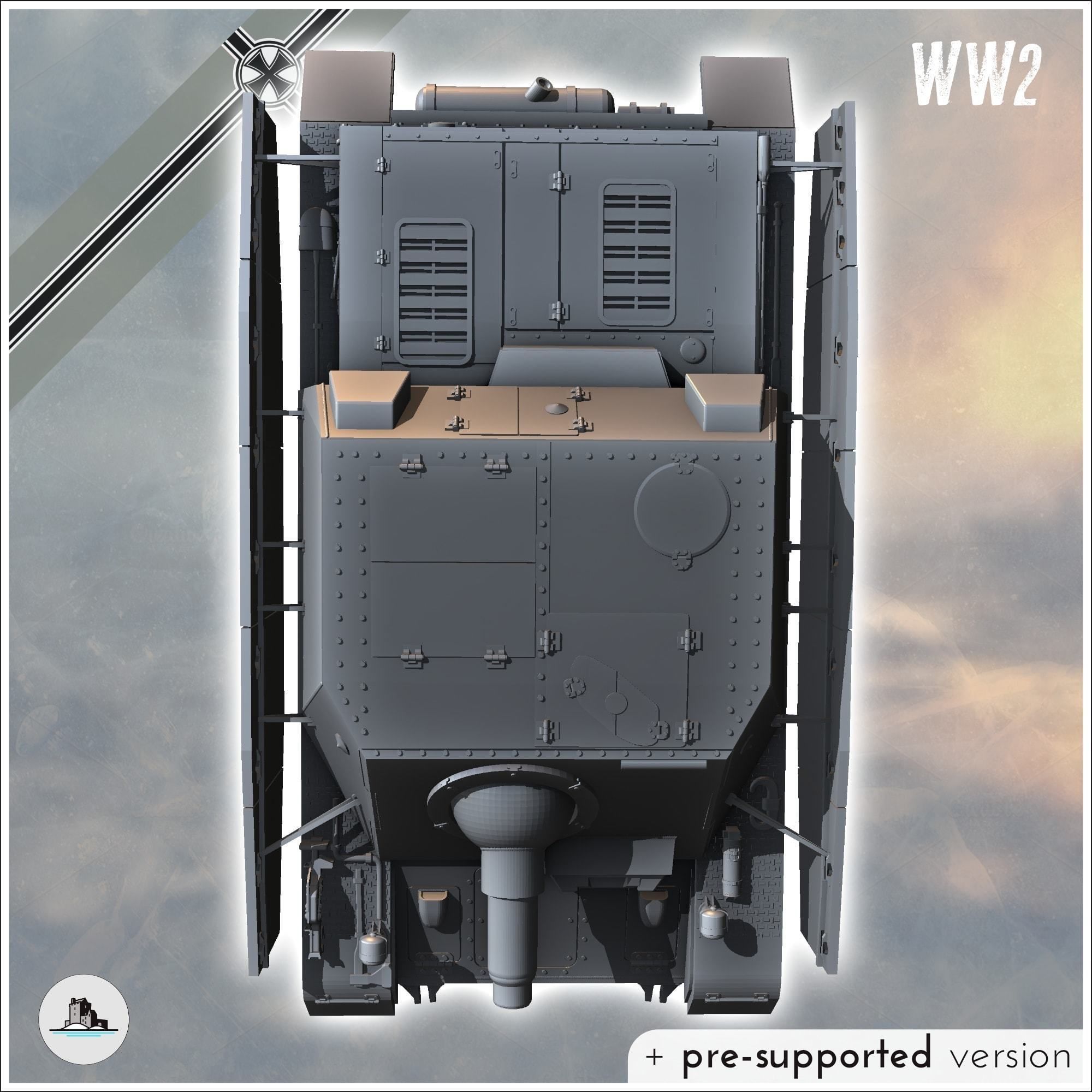 Sturmpanzer IV Stupa Brummbar infantry support gun - miniature 3D model ...