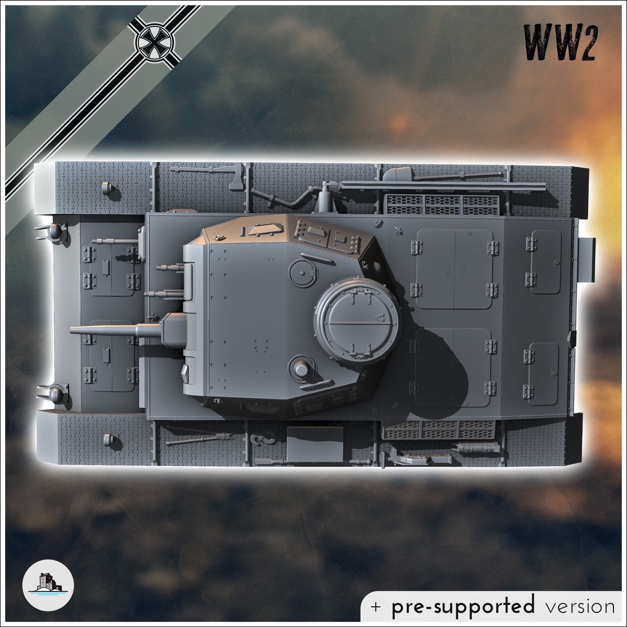 Panzer III Ausf E - miniatures tabletop scenery 3D model 3D printable ...