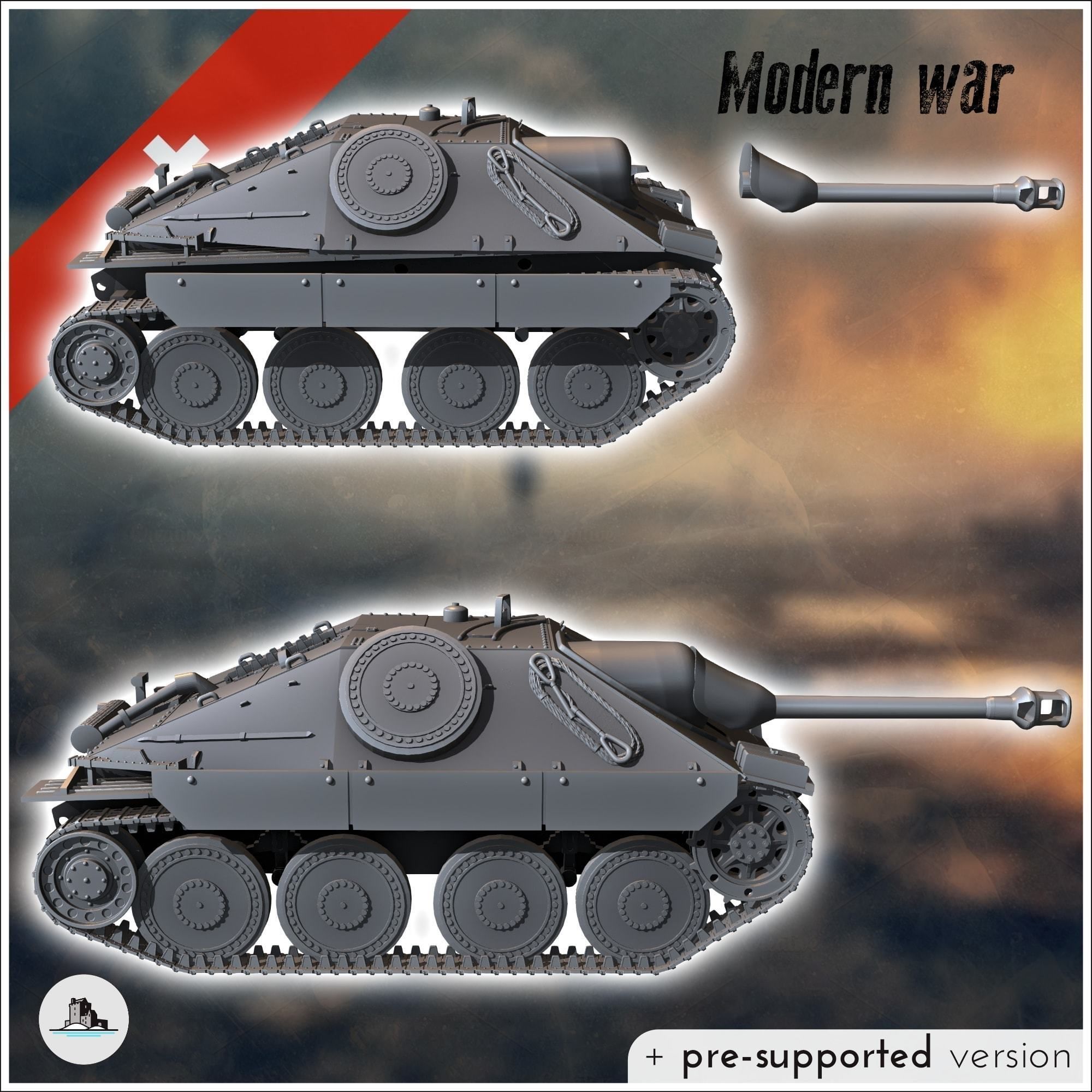 G-13 Swiss tank destroyer based on the Jagdpanzer 38t Hetzer 3D model 3D printable | CGTrader
