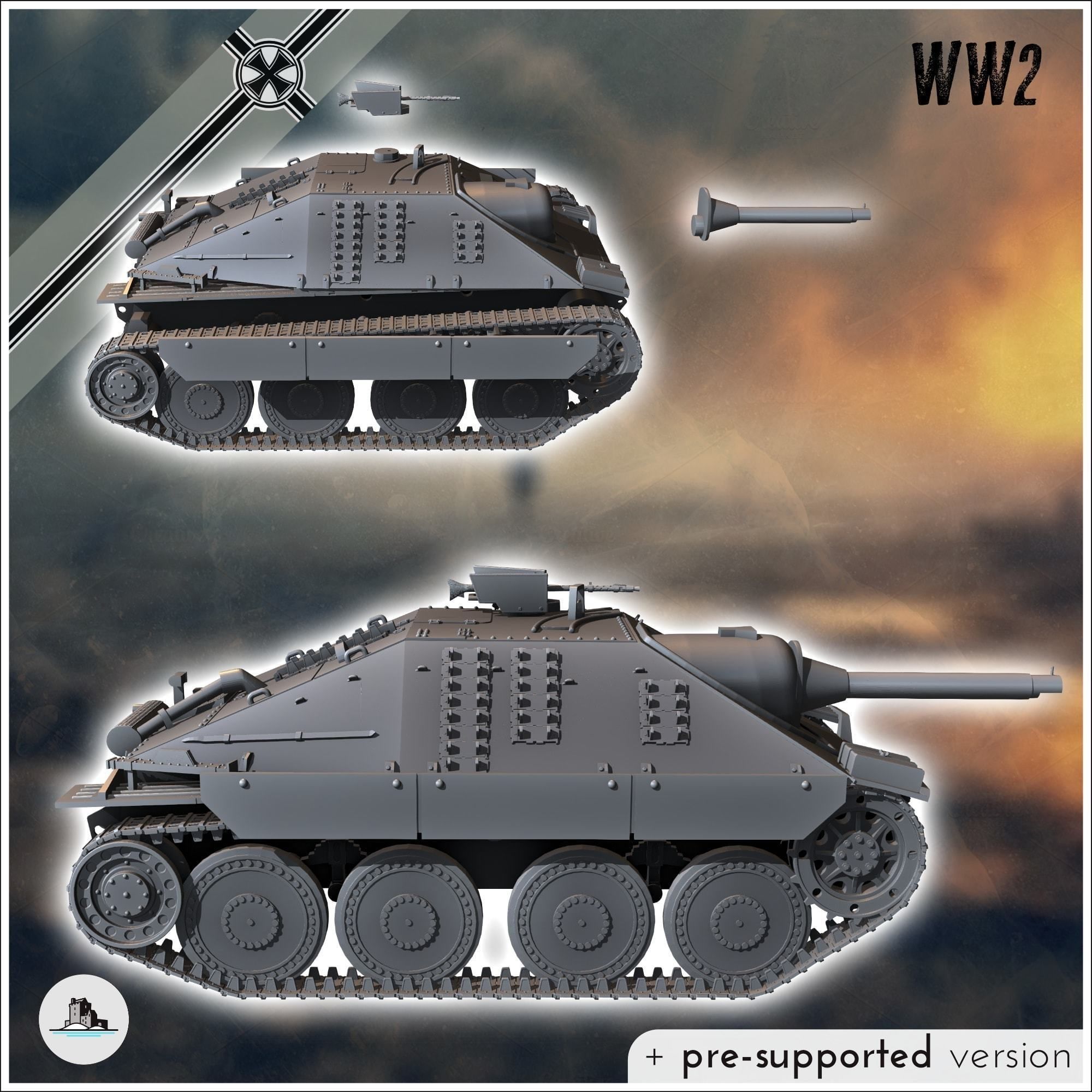 Flammpanzer 38t Hetzer - miniatures tabletop scenery 3D model 3D printable | CGTrader