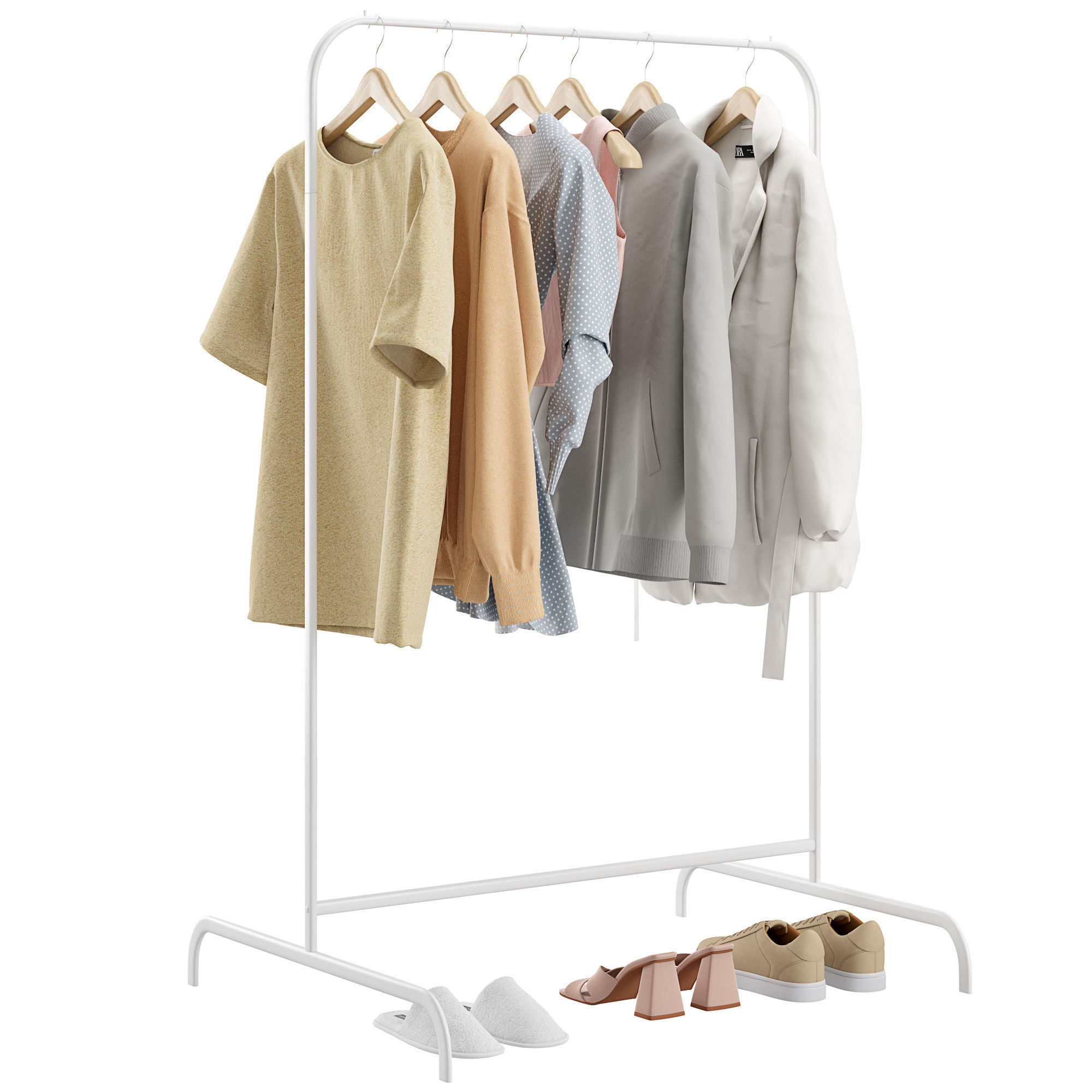 Clothes on the rack Set 01 3D model | CGTrader