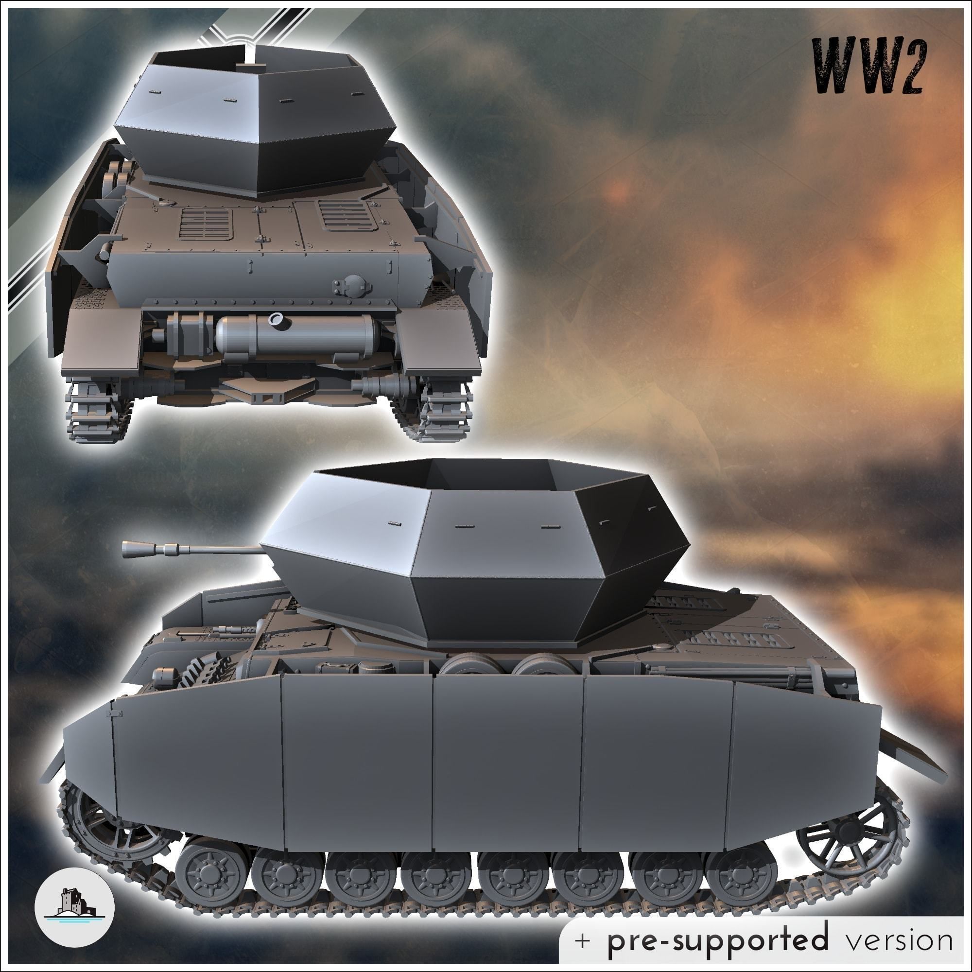 Flakpanzer IV AA Ostwind - miniatures tabletop scenery 3D model 3D ...