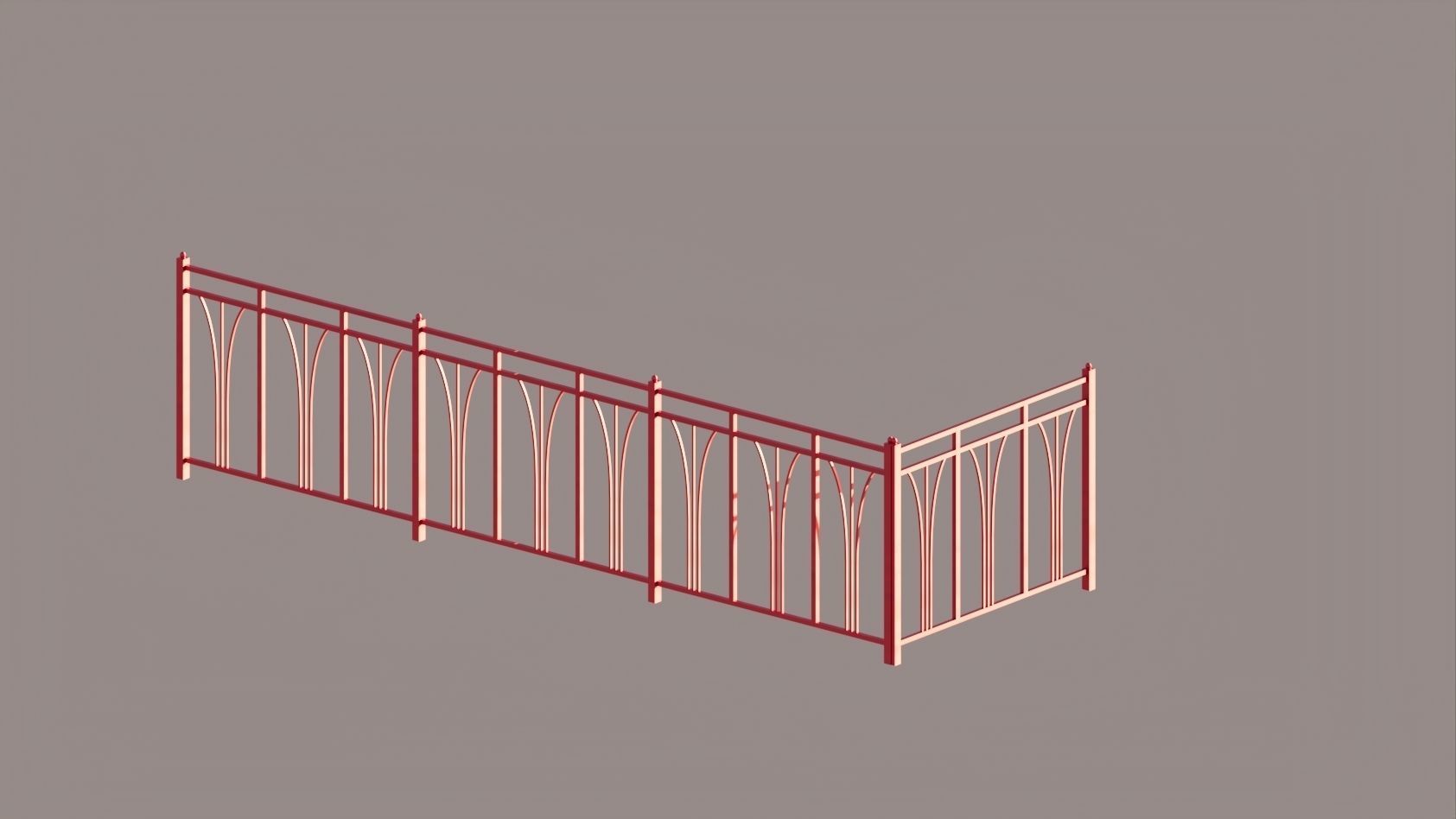 Railing 3d model 3ds max free VR / AR / low-poly 3D model animated ...