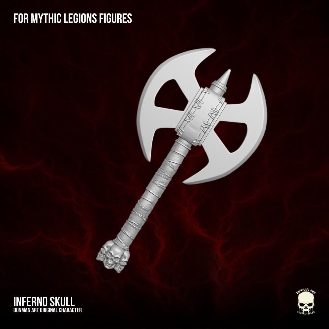 Inferno Skull for Mythic Legions 3D printable Files 3D model 3D ...