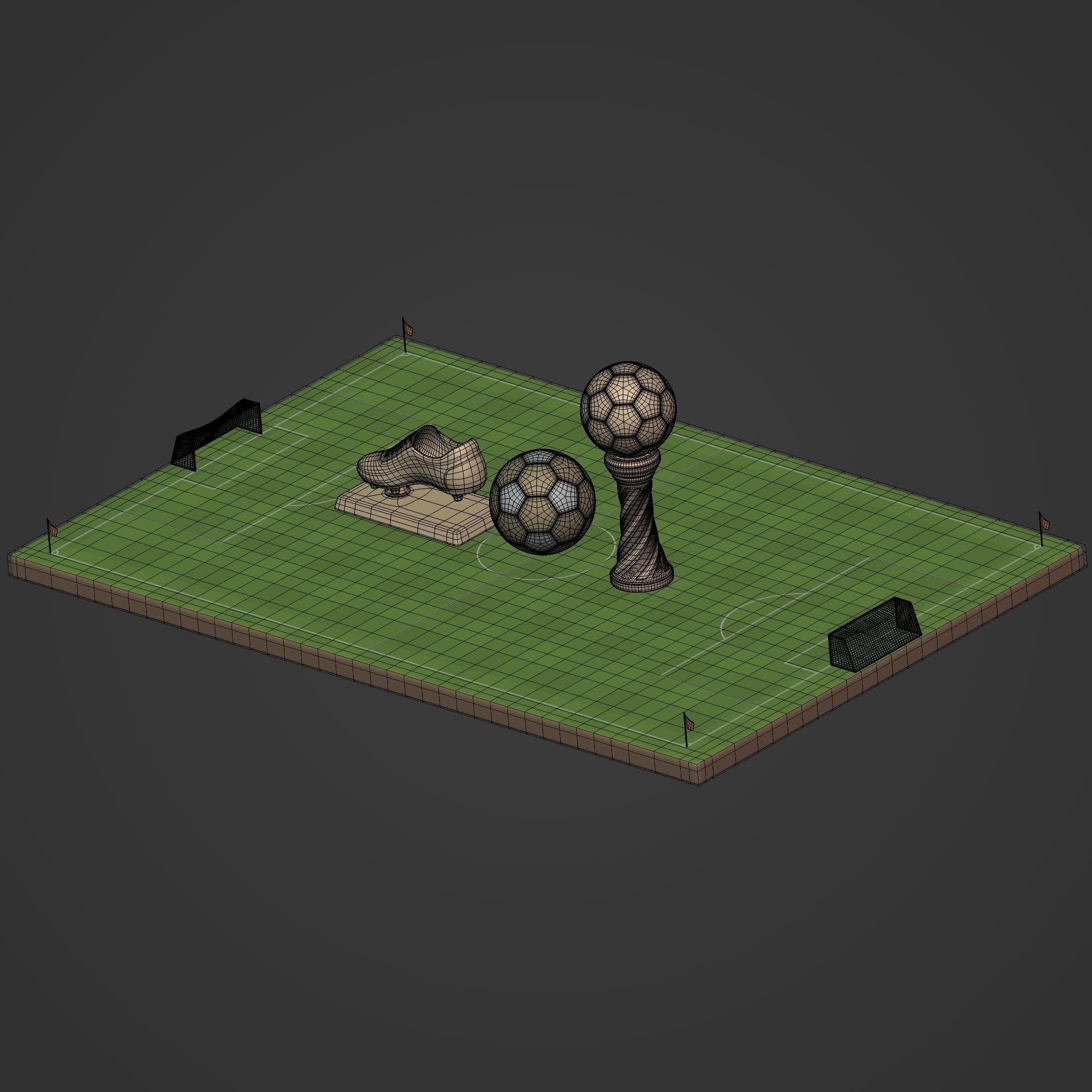 3D model Soccer Football VR / AR / low-poly | CGTrader